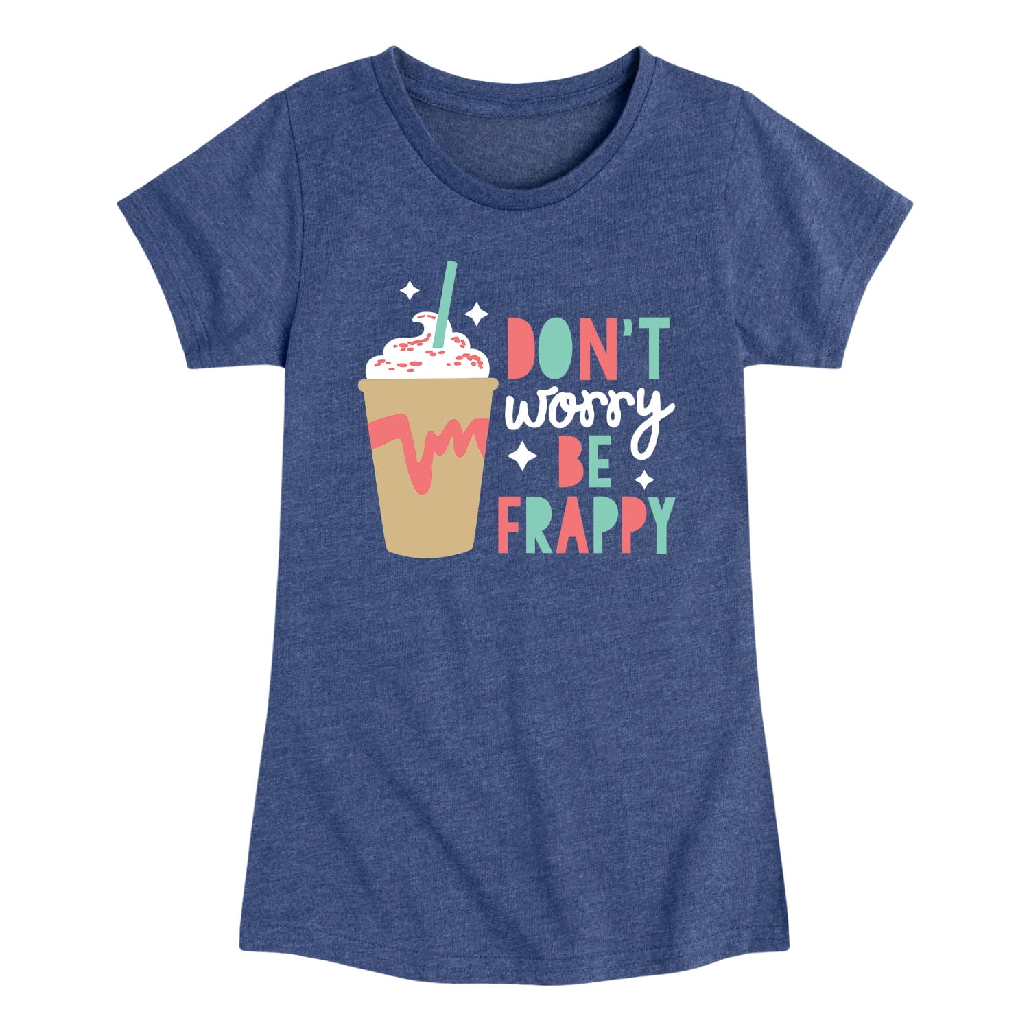 Instant Message - Don't Worry Be Frappy - Toddler And Youth Girls Short ...