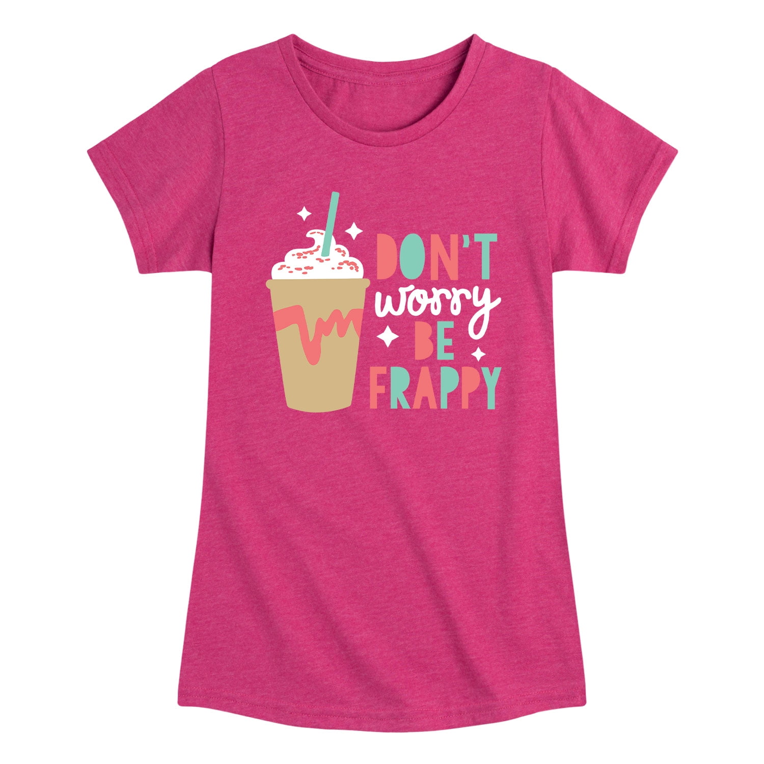 Instant Message - Don't Worry Be Frappy - Toddler And Youth Girls Short ...