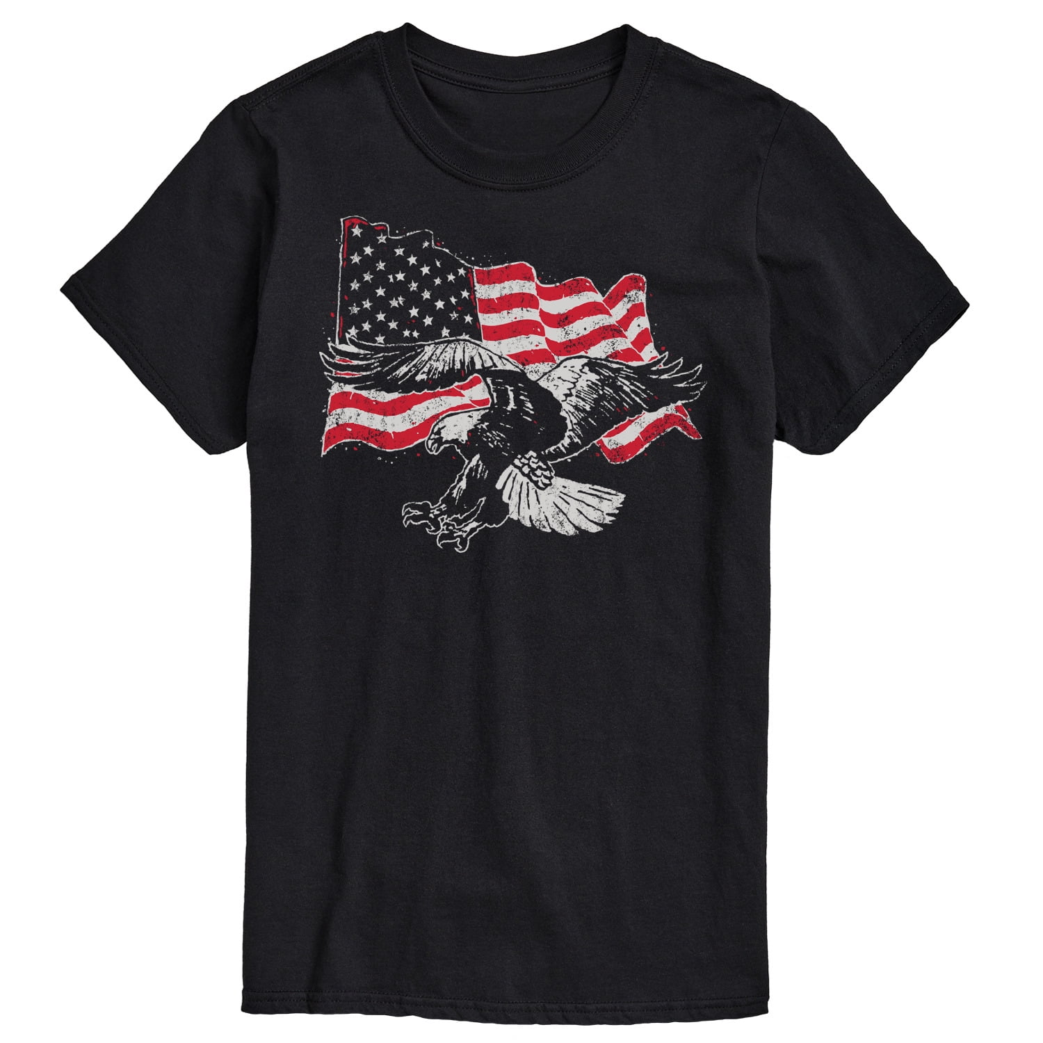 Instant Message - Eagle American Flag - Men's Short Sleeve Graphic T ...