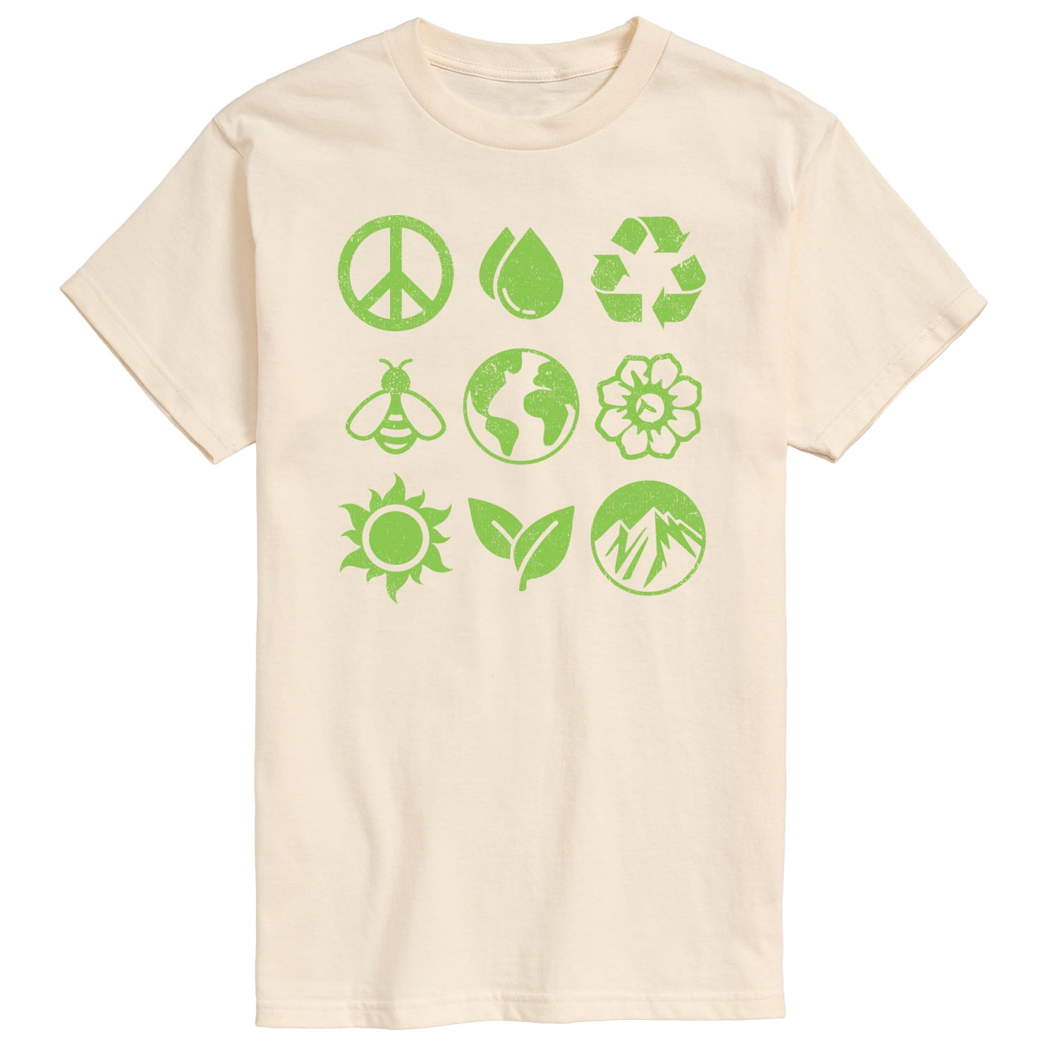 Instant Message - Earth Day Grid - Men's Short Sleeve Graphic T-Shirt ...