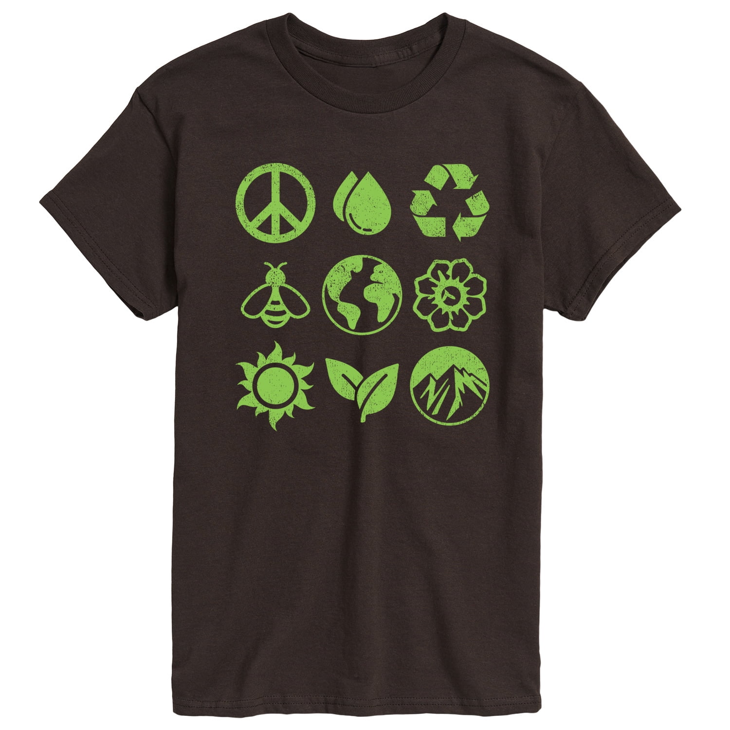 Instant Message - Earth Day Grid - Men's Short Sleeve Graphic T-Shirt ...
