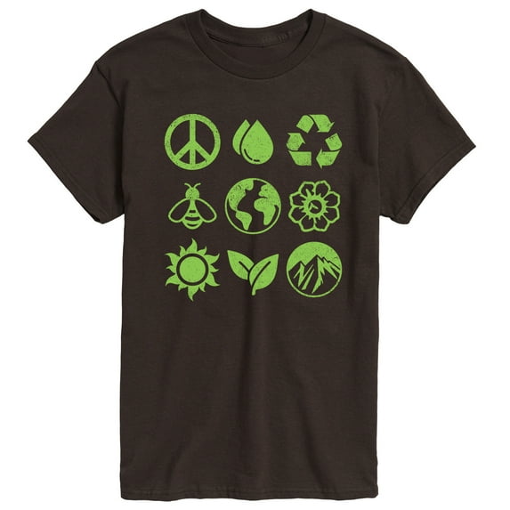 Instant Message - Earth Day Grid - Men's Short Sleeve Graphic T-Shirt ...