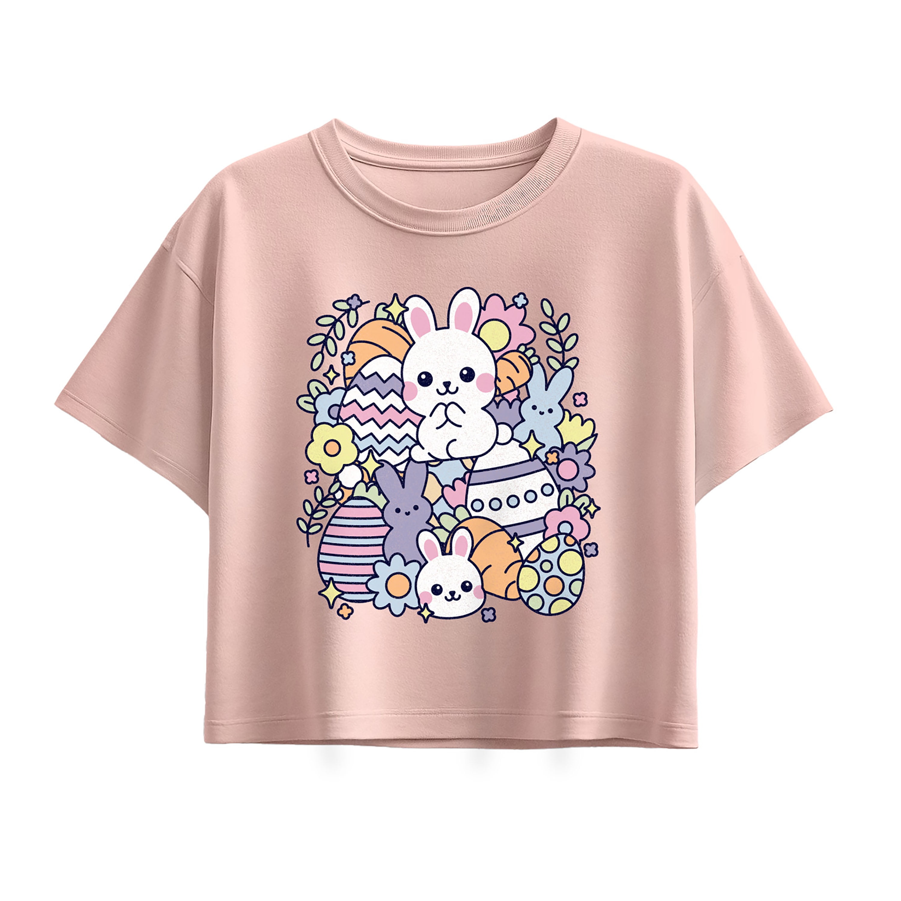Instant Message - Easter Sticker Collage - Youth Girls Boxy T-Shirt ...