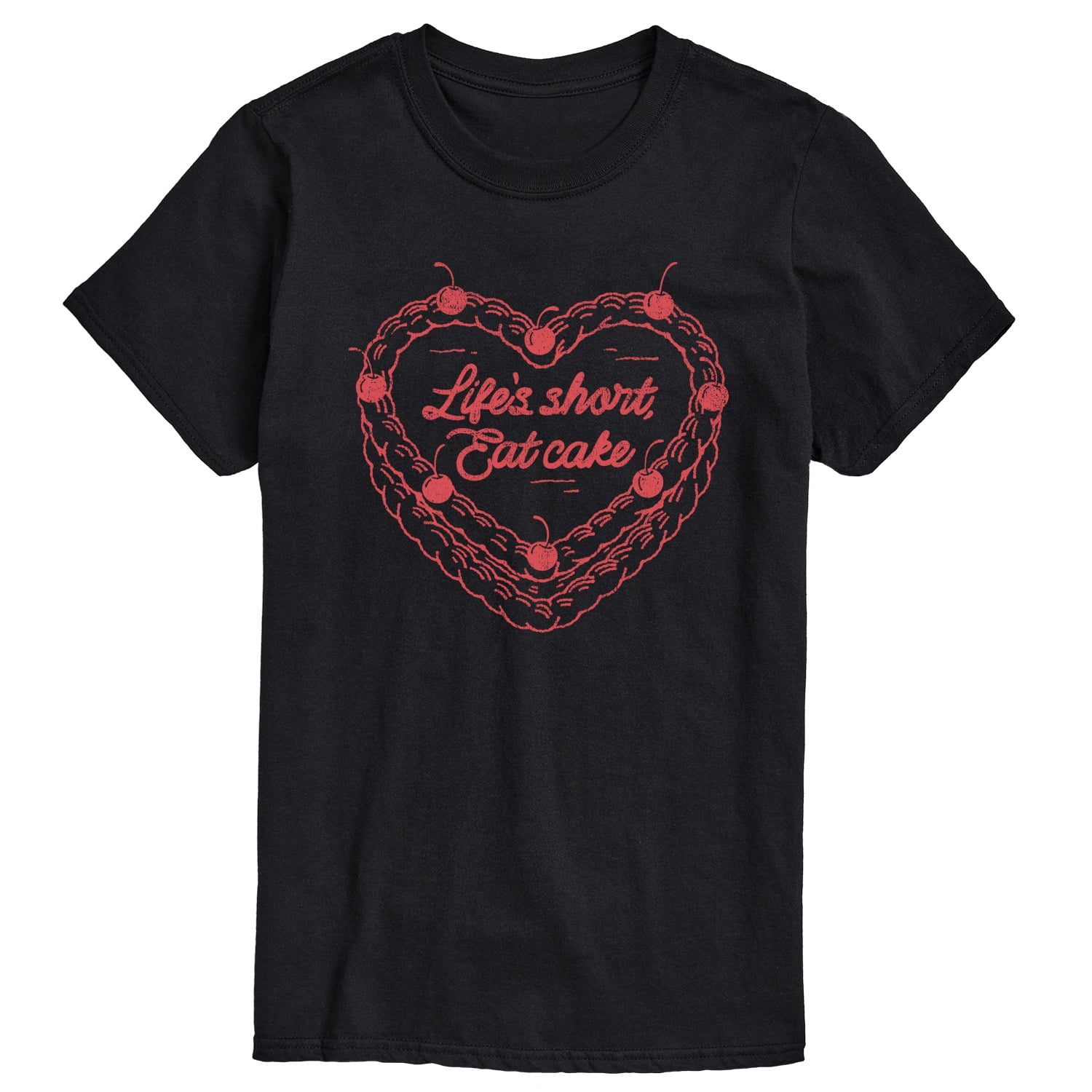 Instant Message - Eat Cake Heart - Men's Short Sleeve Graphic T-Shirt ...