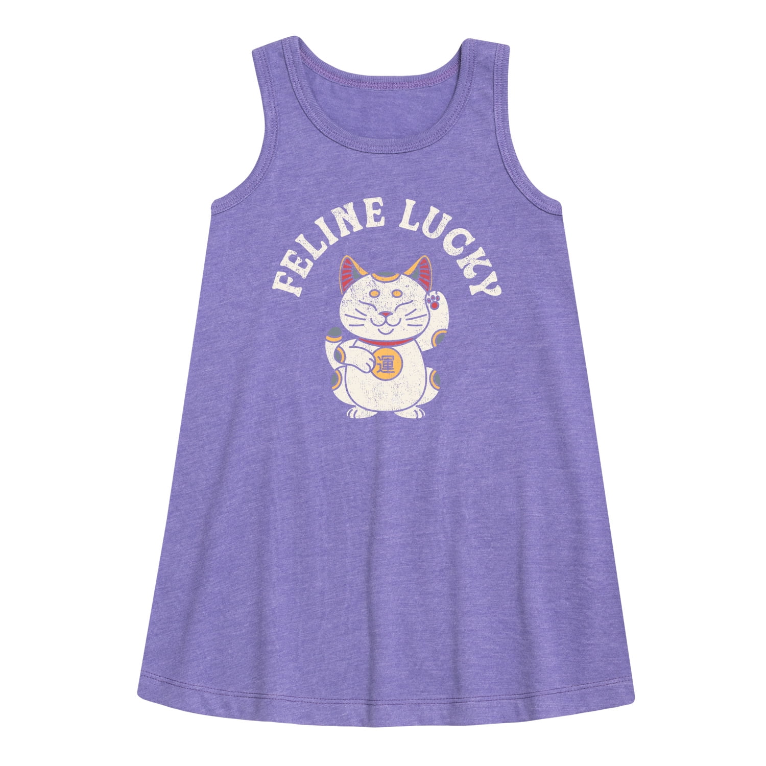 Instant Message - Feline Lucky - Toddler & Youth Girls A-line Dress ...