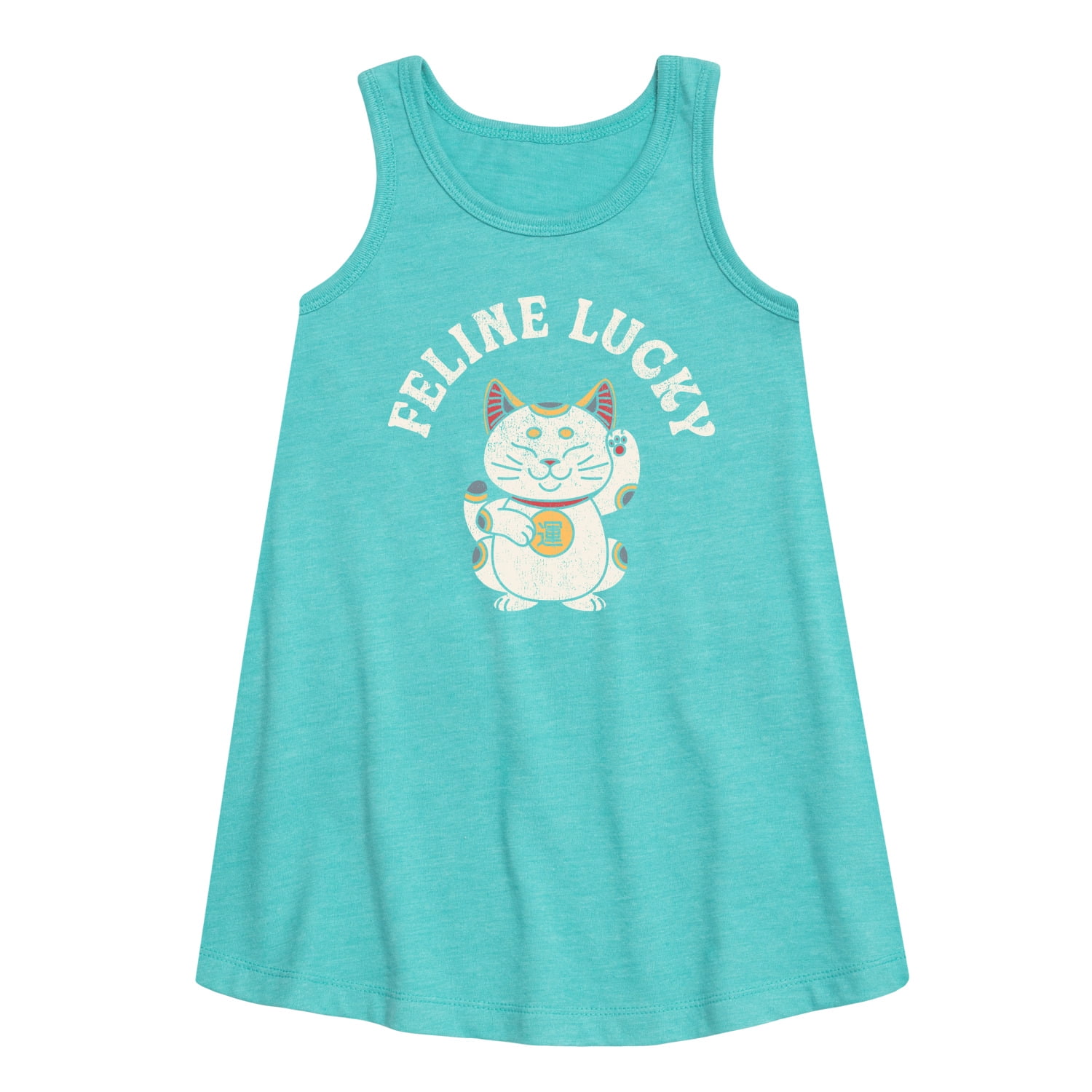 Instant Message - Feline Lucky - Toddler & Youth Girls A-line Dress ...