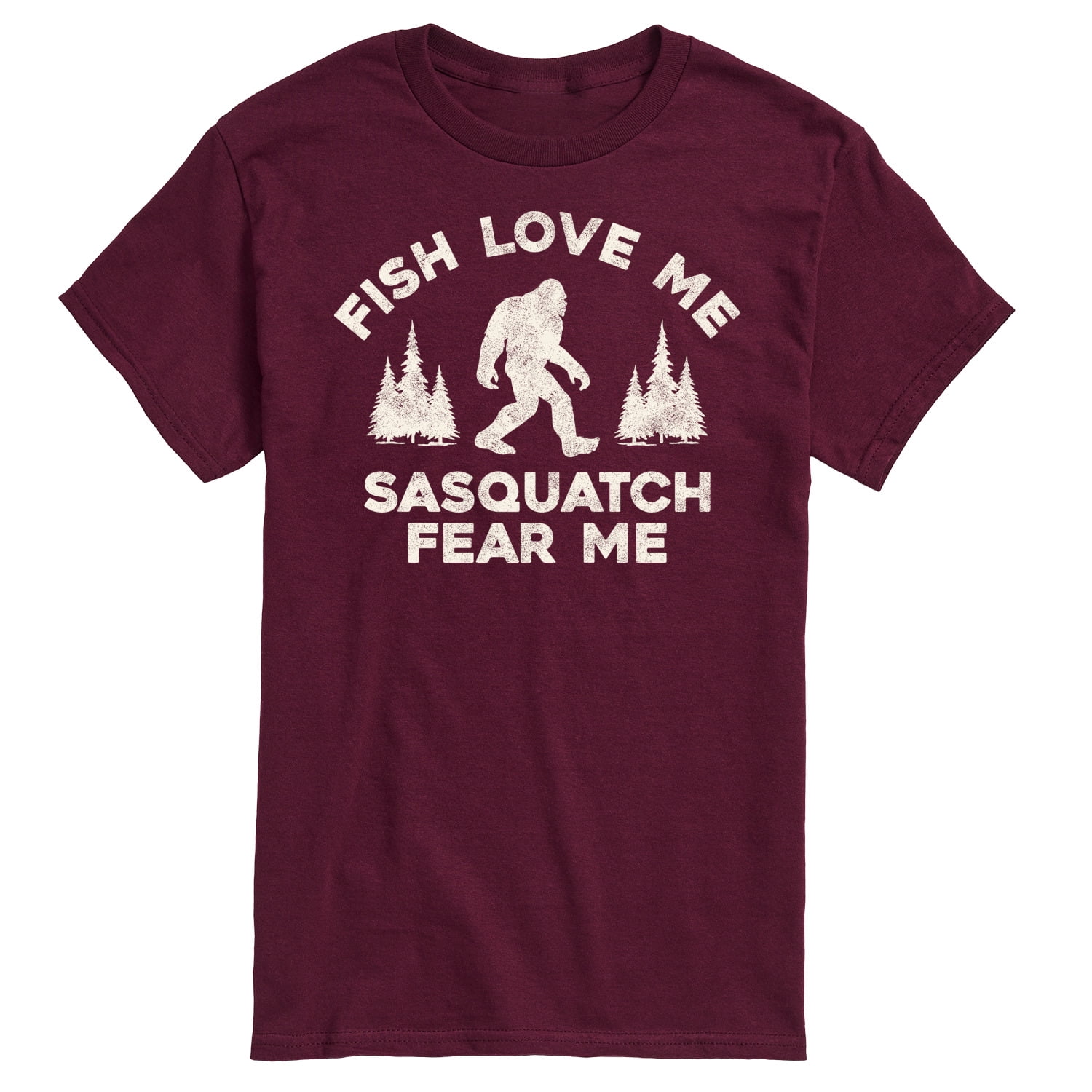 Instant Message - Fish Love Me, Sasquatch Fear Me - Men's Short Sleeve ...