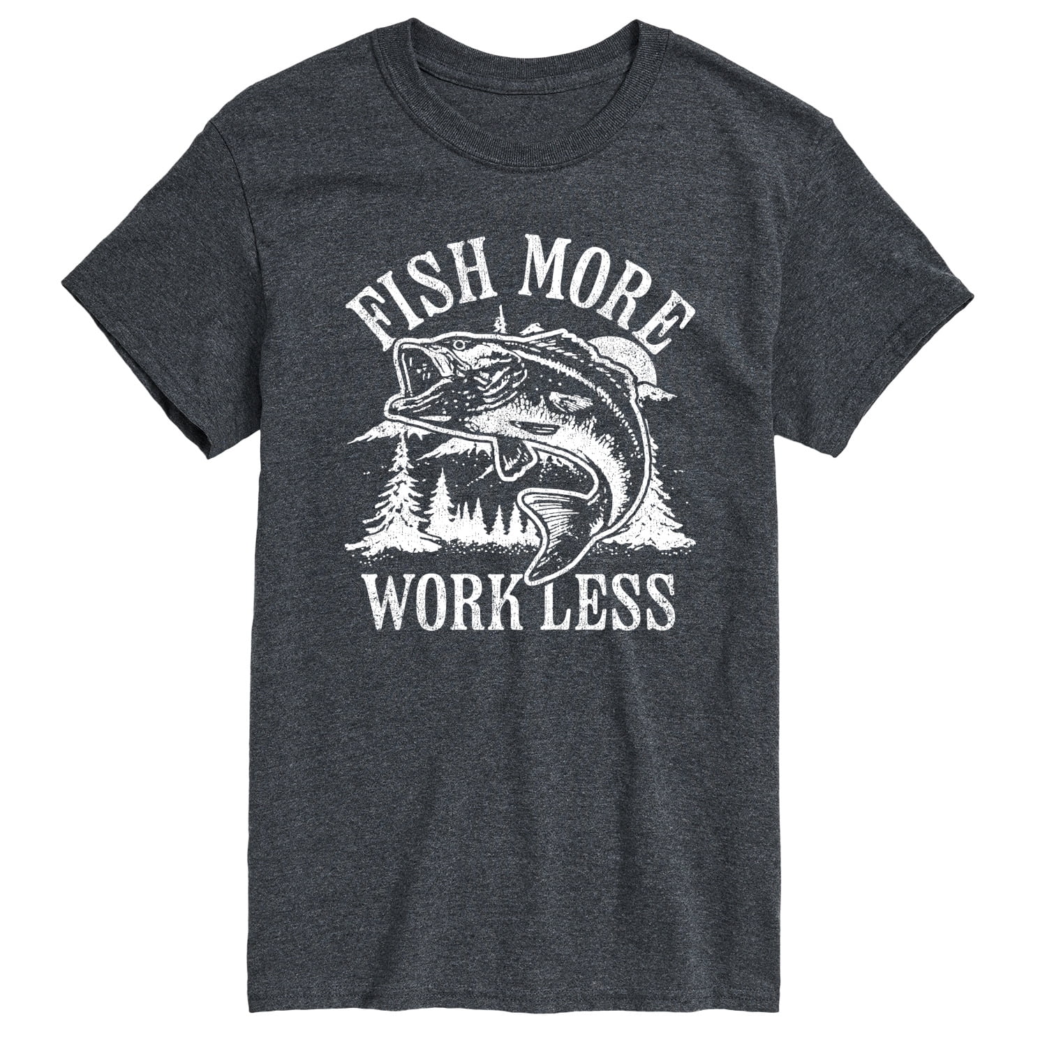 Instant Message - Fish More Work Less - Men's Short Sleeve Graphic T ...