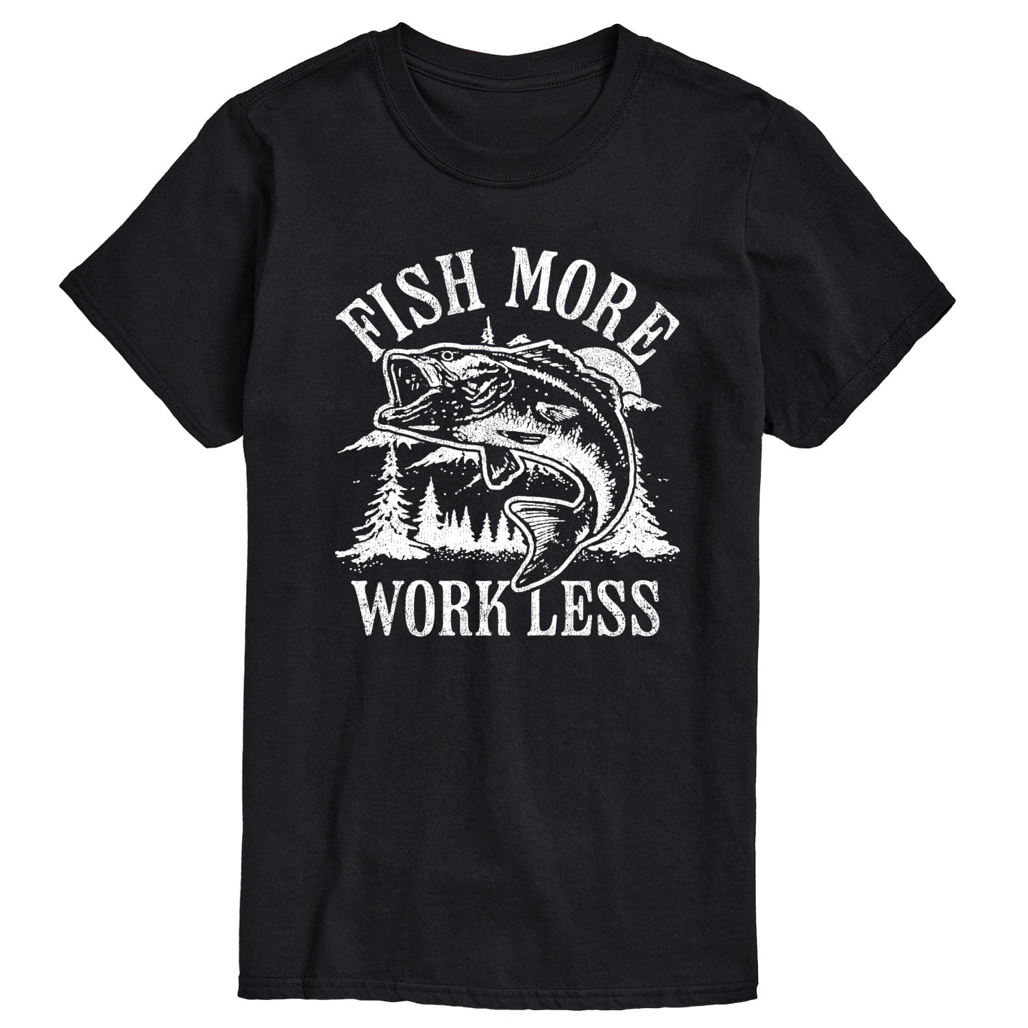 Instant Message - Fish More Work Less - Men's Short Sleeve Graphic T ...