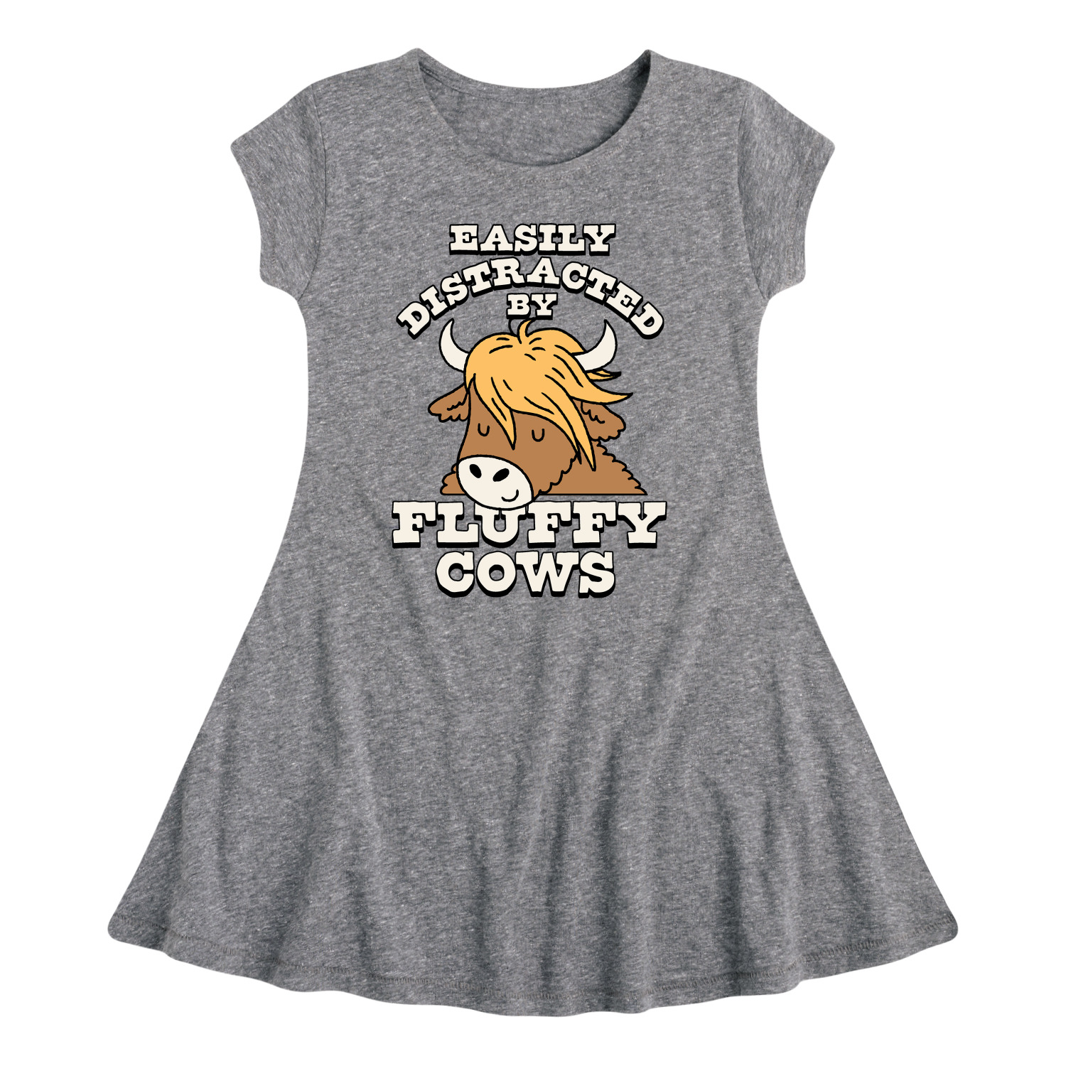 Instant Message - Fluffy Cows - Toddler And Youth Girls Fit And Flare ...