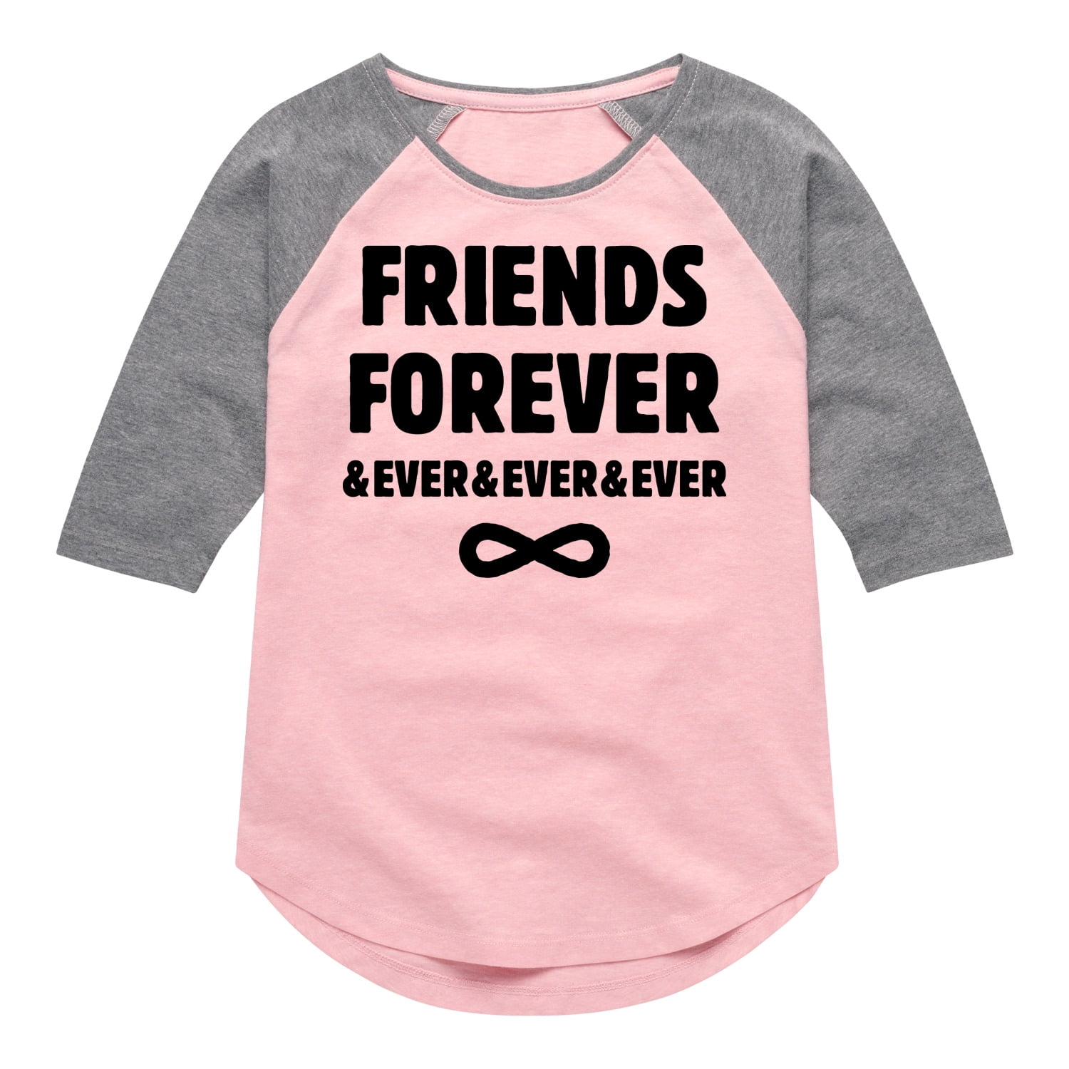 Instant Message - Friends Forever And Ever - Girls Shirt Tail Raglan ...