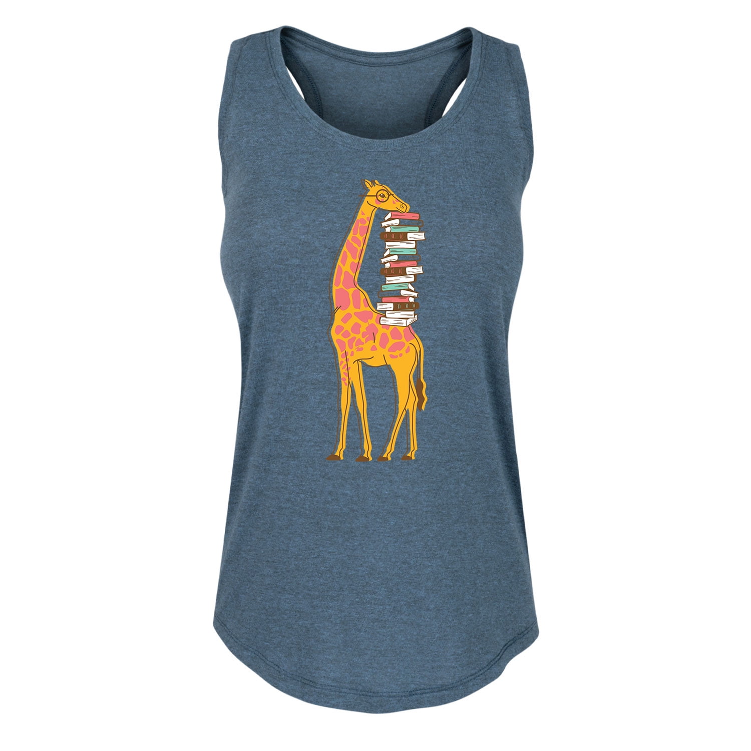 Instant Message - Giraffe Carrying Books - Women's Racerback Tank ...