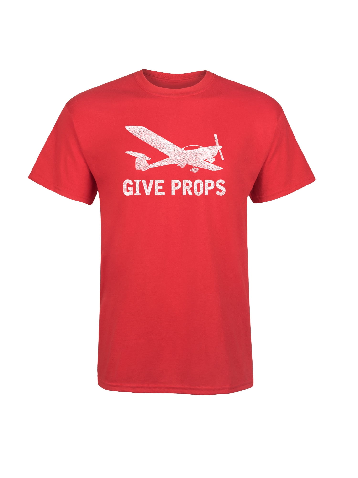 Instant Message - Give Props, Airplane - Men's Short Sleeve Graphic T ...