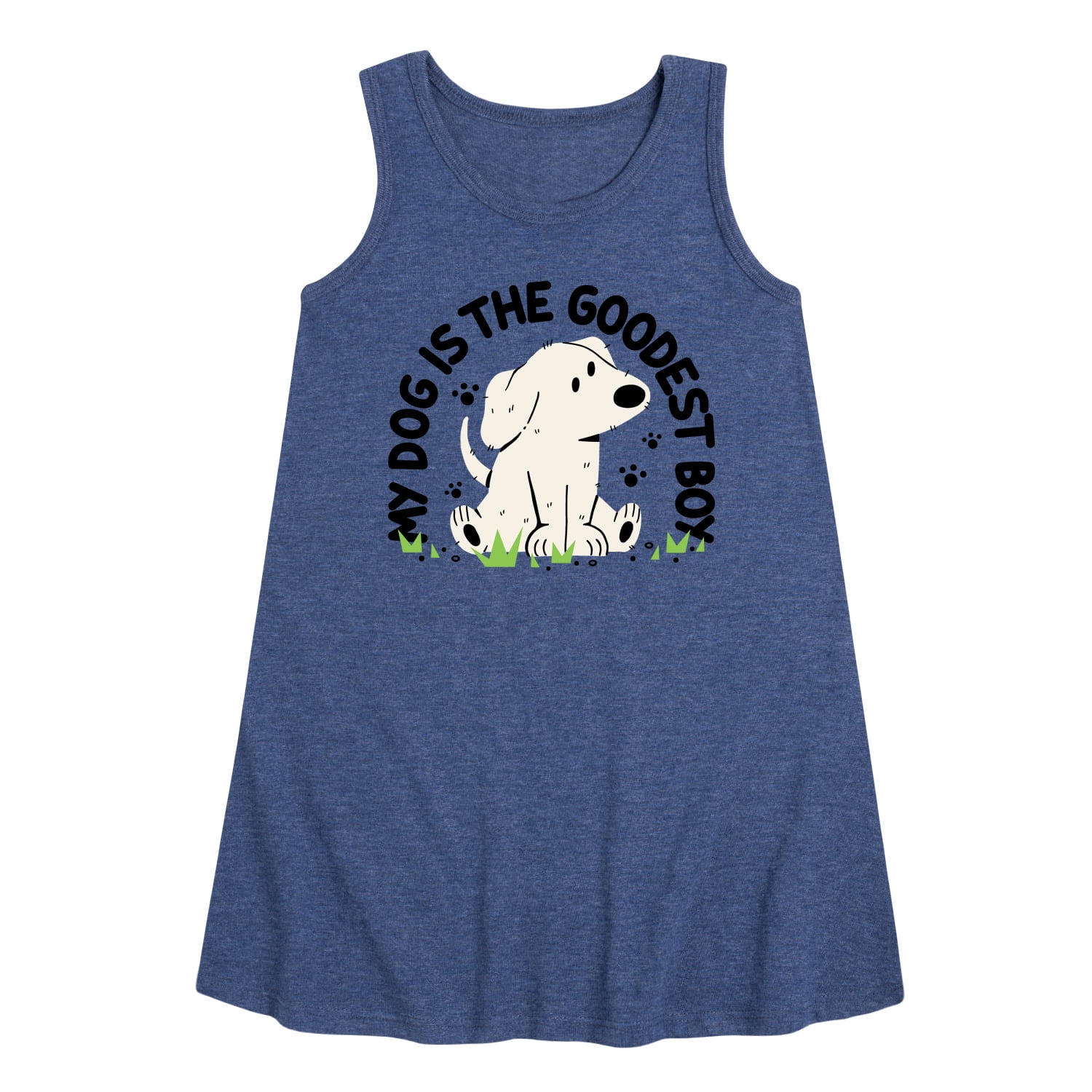 Instant Message - Goodest Boy - Toddler & Youth Girls A-line Dress ...