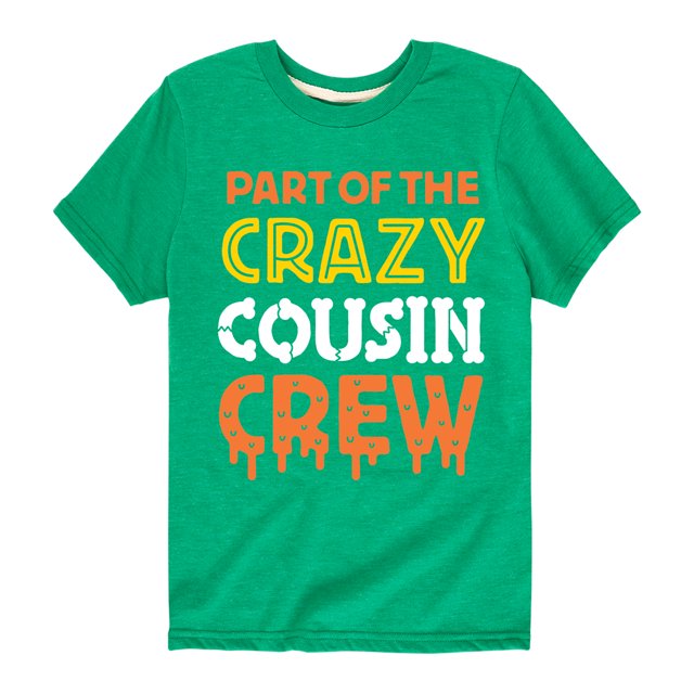 Instant Message - Halloween Crazy Cousin Crew - Toddler And Youth Short Sleeve Graphic T-Shirt ...
