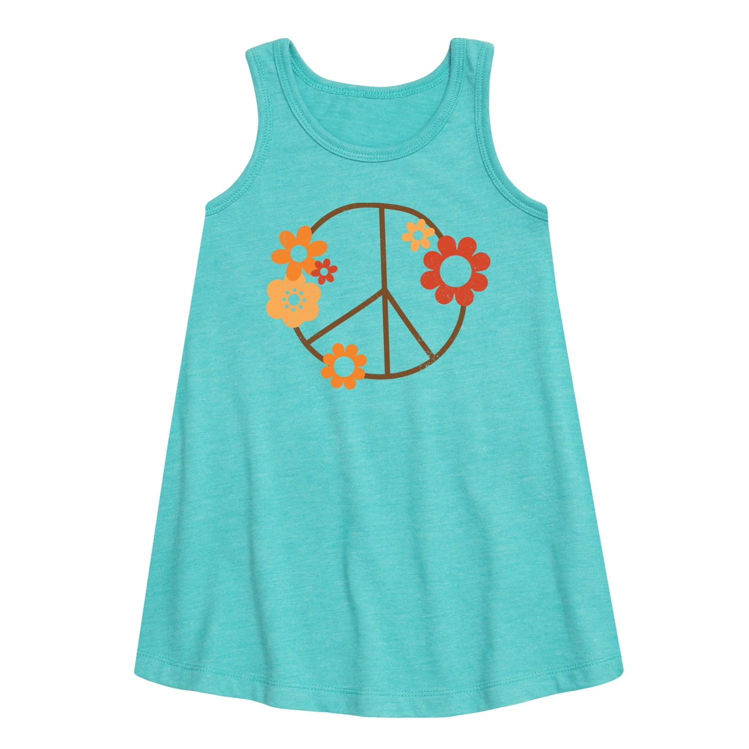 Instant Message - Hand Drawn Peace Sign Flowers - Toddler & Youth Girls ...