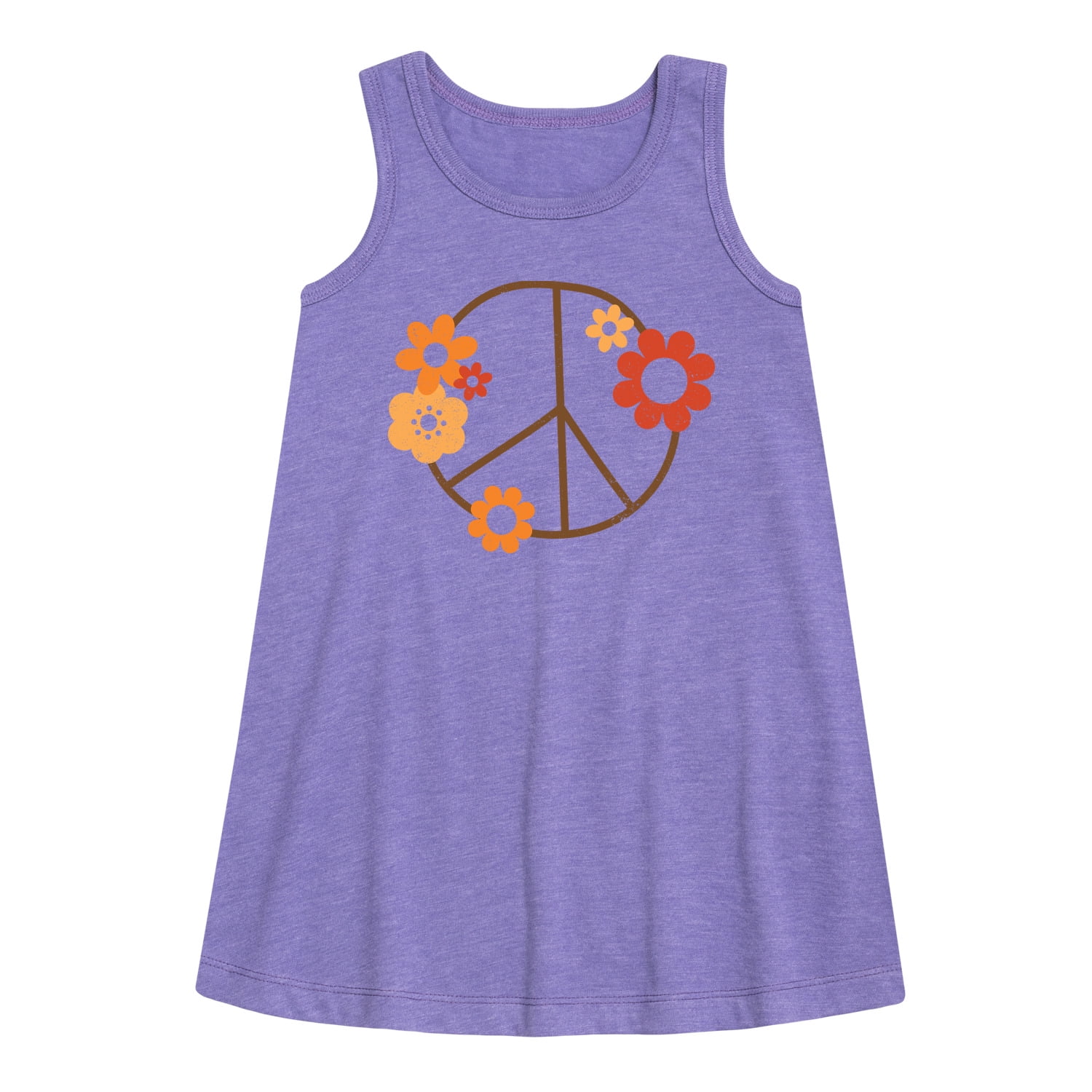 Instant Message - Hand Drawn Peace Sign Flowers - Toddler & Youth Girls ...
