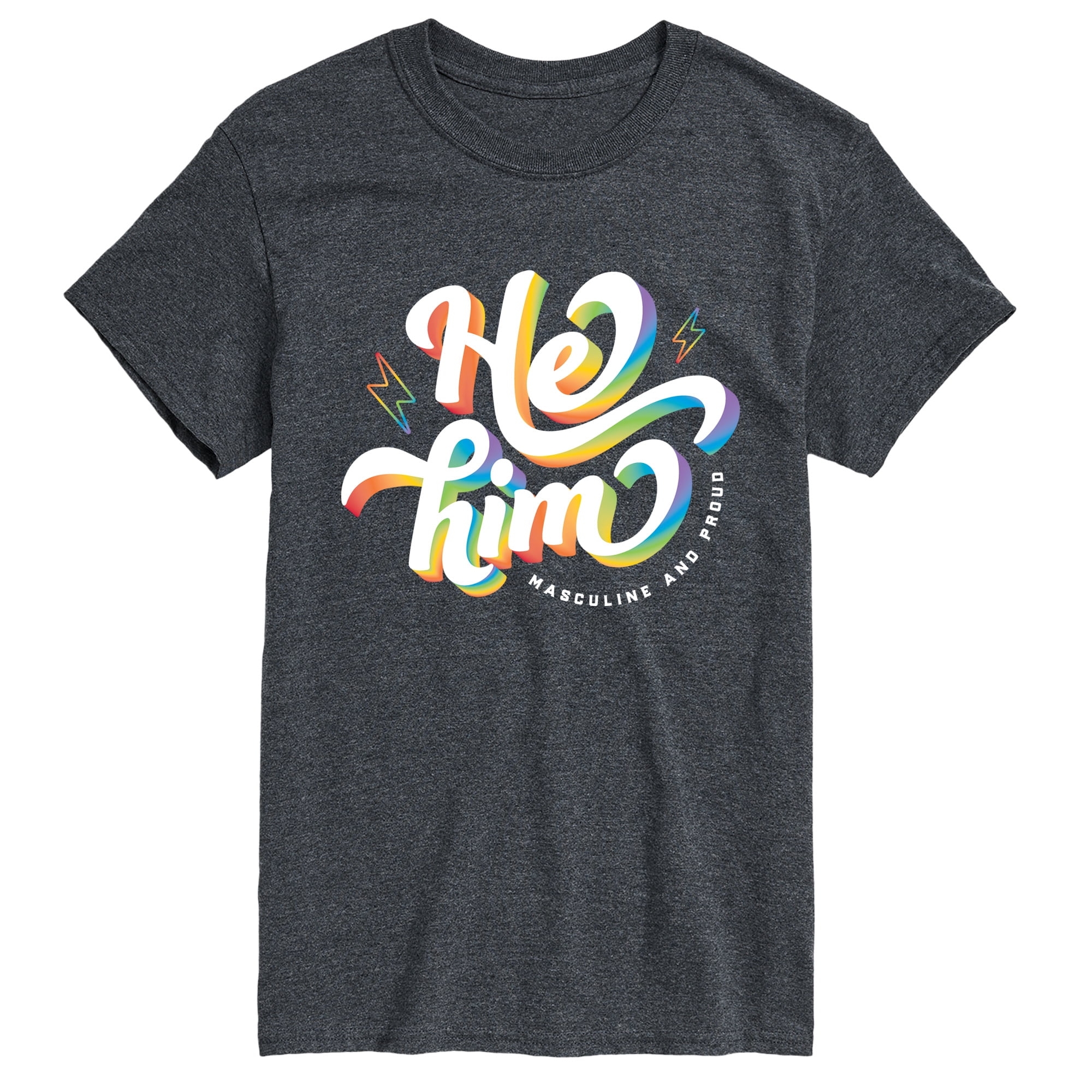 Instant Message - He Him Pronouns - Men's Short Sleeve Graphic T-Shirt ...