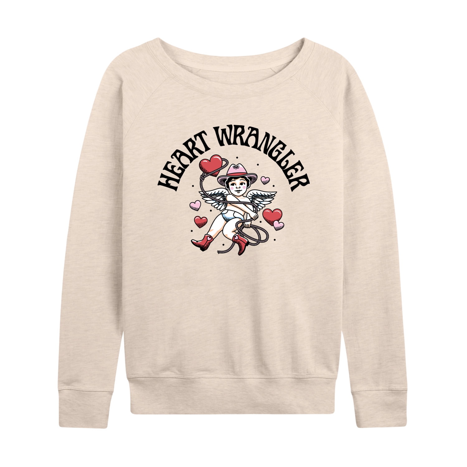 Instant Message - Heart Wrangler - Women's French Terry Long Sleeve ...