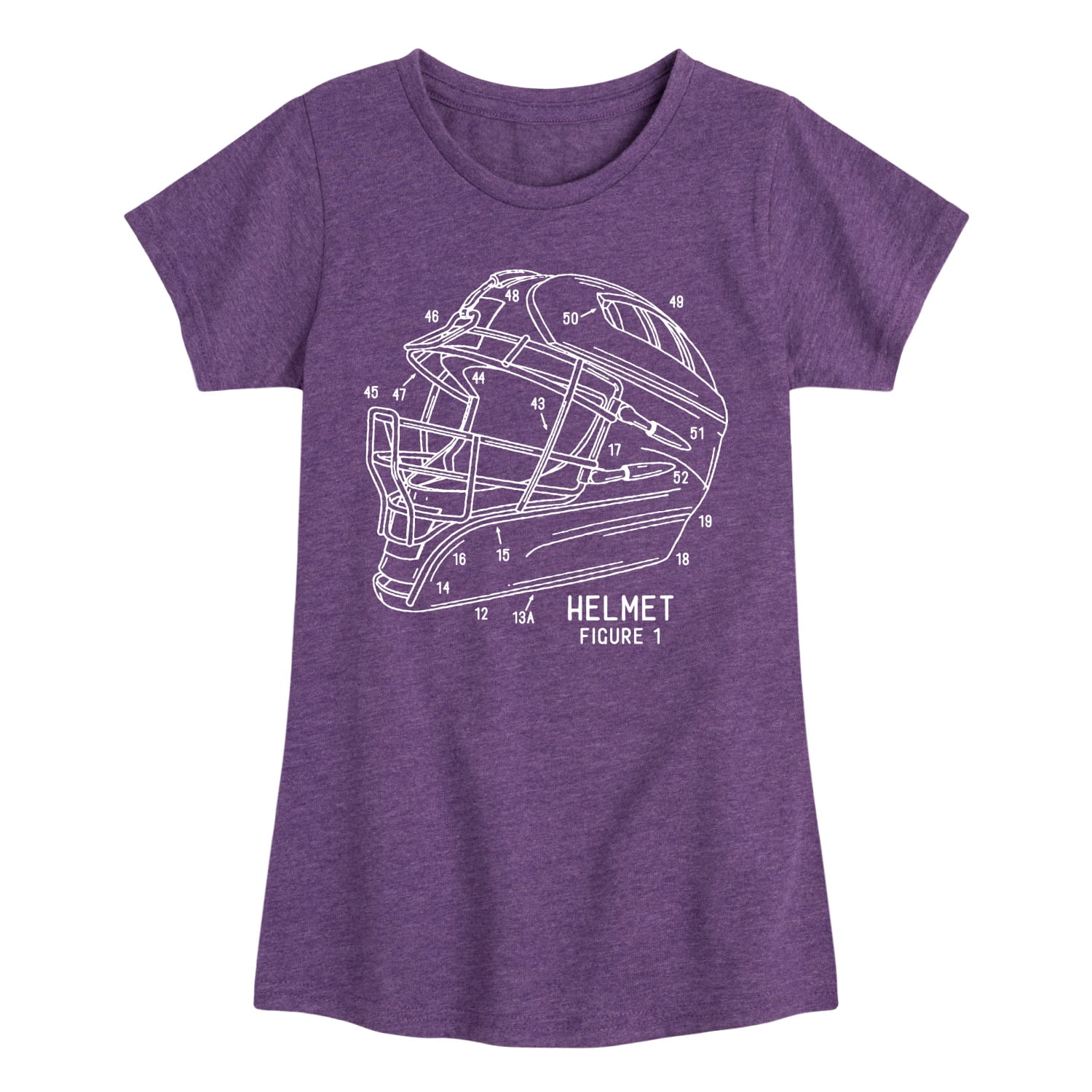 Instant Message - Hockey Helmet - Youth Girls Fitted Short Sleeve T ...