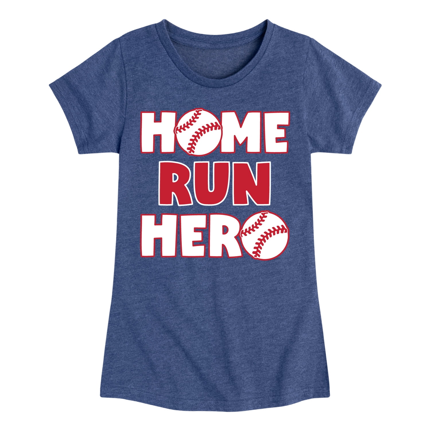Instant Message - Home Run Hero - Girls Fitted Short Sleeve Tee ...
