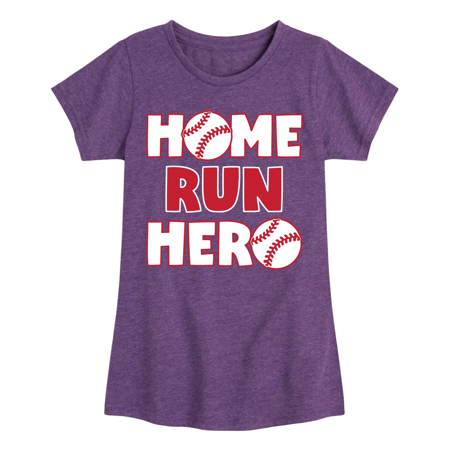Instant Message - Home Run Hero - Girls Fitted Short Sleeve Tee ...