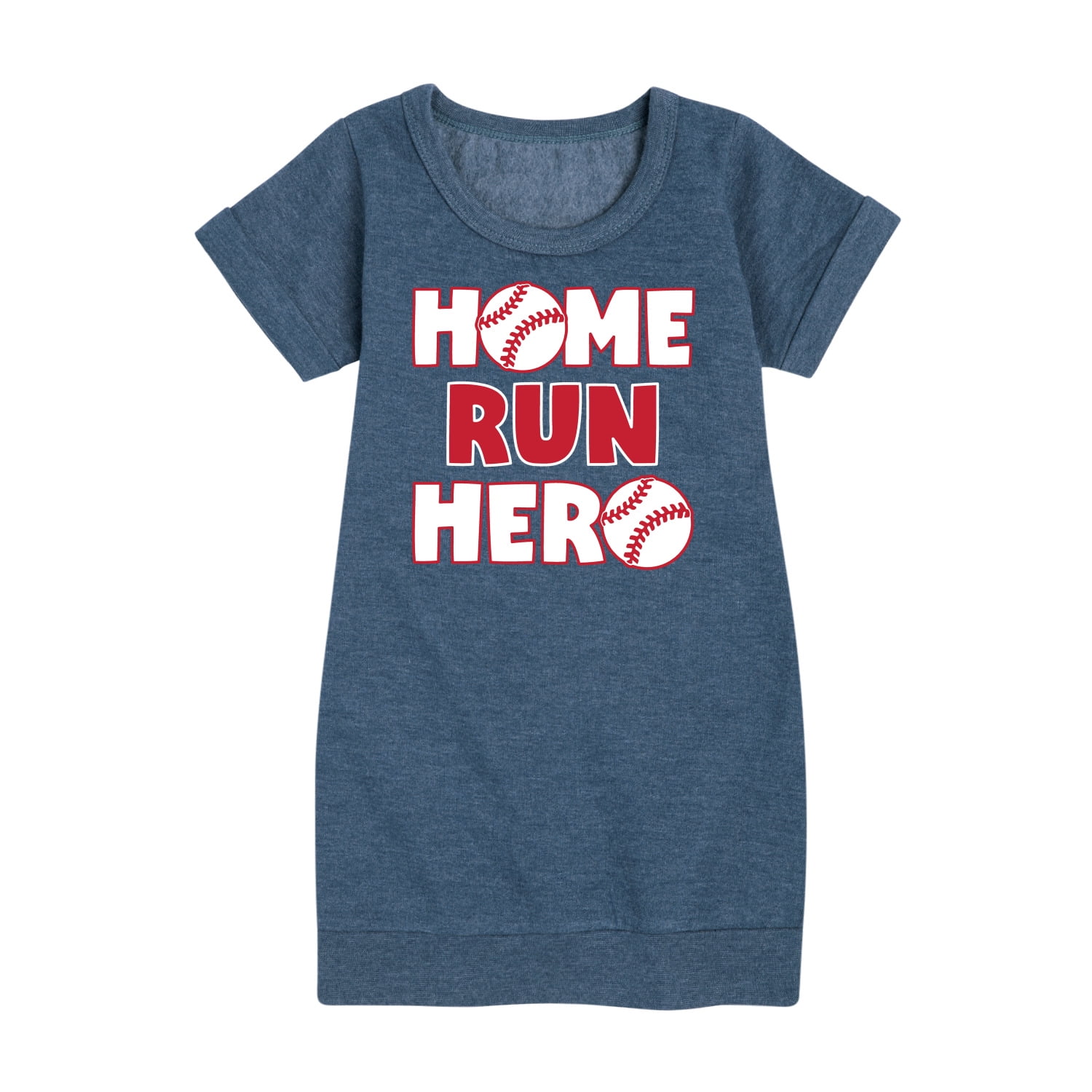 Instant Message - Home Run Hero - Girls Ss Fleece Dress - Walmart.com