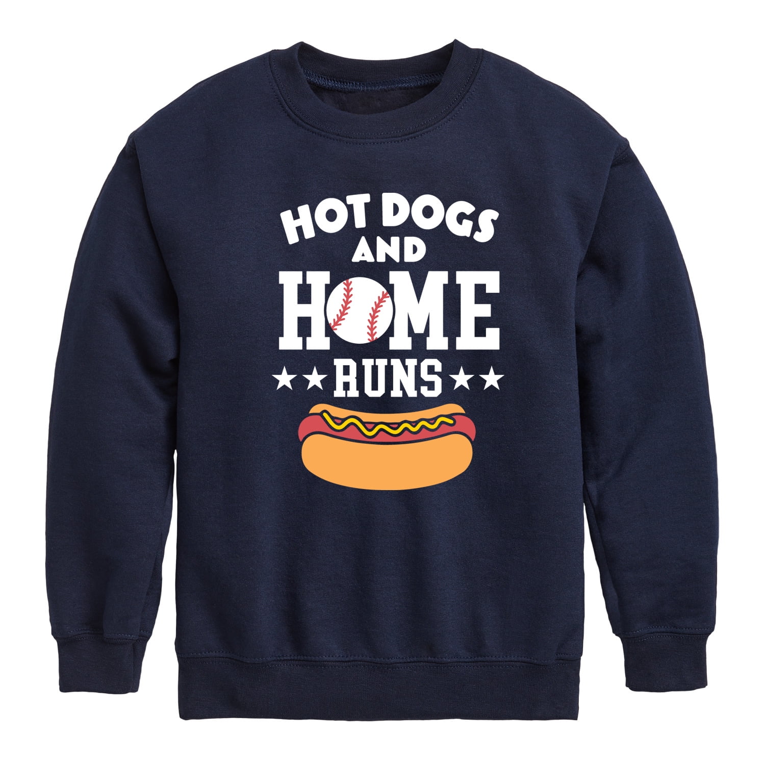 Instant Message - Hot Dogs And Home Runs - Kids Crew Fleece - Walmart.com