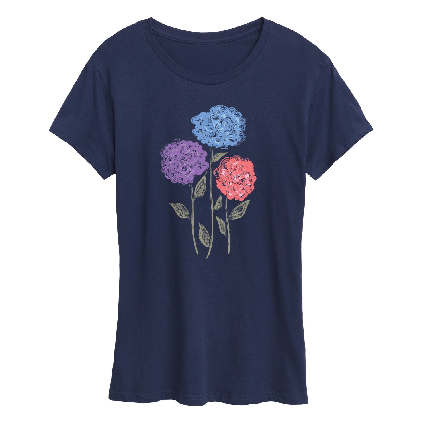 Instant Message - Hydrangeas - Women's Short Sleeve Graphic T-Shirt ...