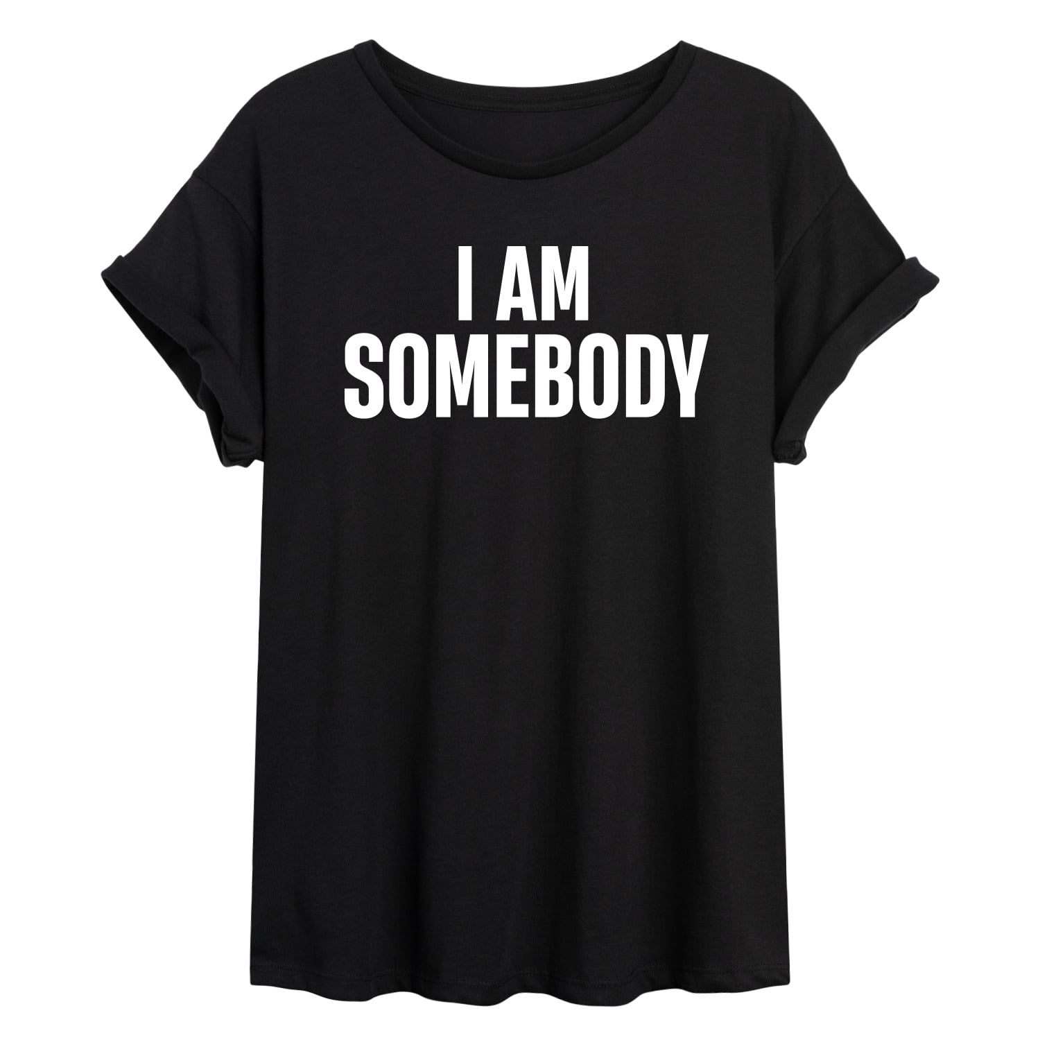 Instant Message - I Am Somebody - Juniors Oversized Graphic T-Shirt ...