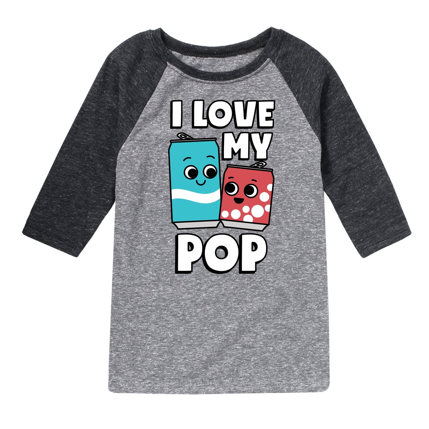 Instant Message - I Love My Pop - Toddler & Youth Raglan Graphic T ...