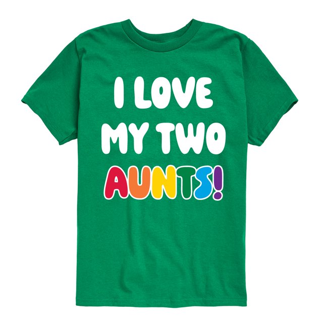 Instant Message - I Love My Two Aunts - Toddler & Youth Short Sleeve Graphic T-Shirt - Walmart.com