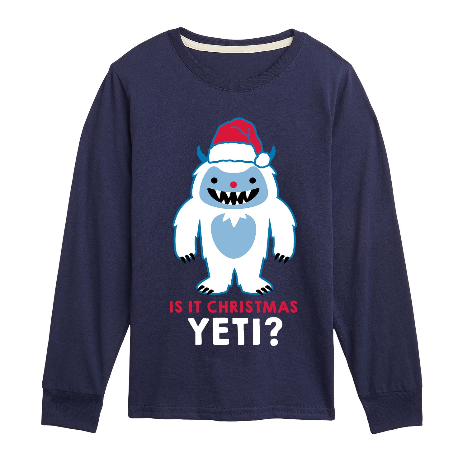 Instant Message - Is It Chrstmas Yeti - Kids Long Sleeve Tee - Walmart.com