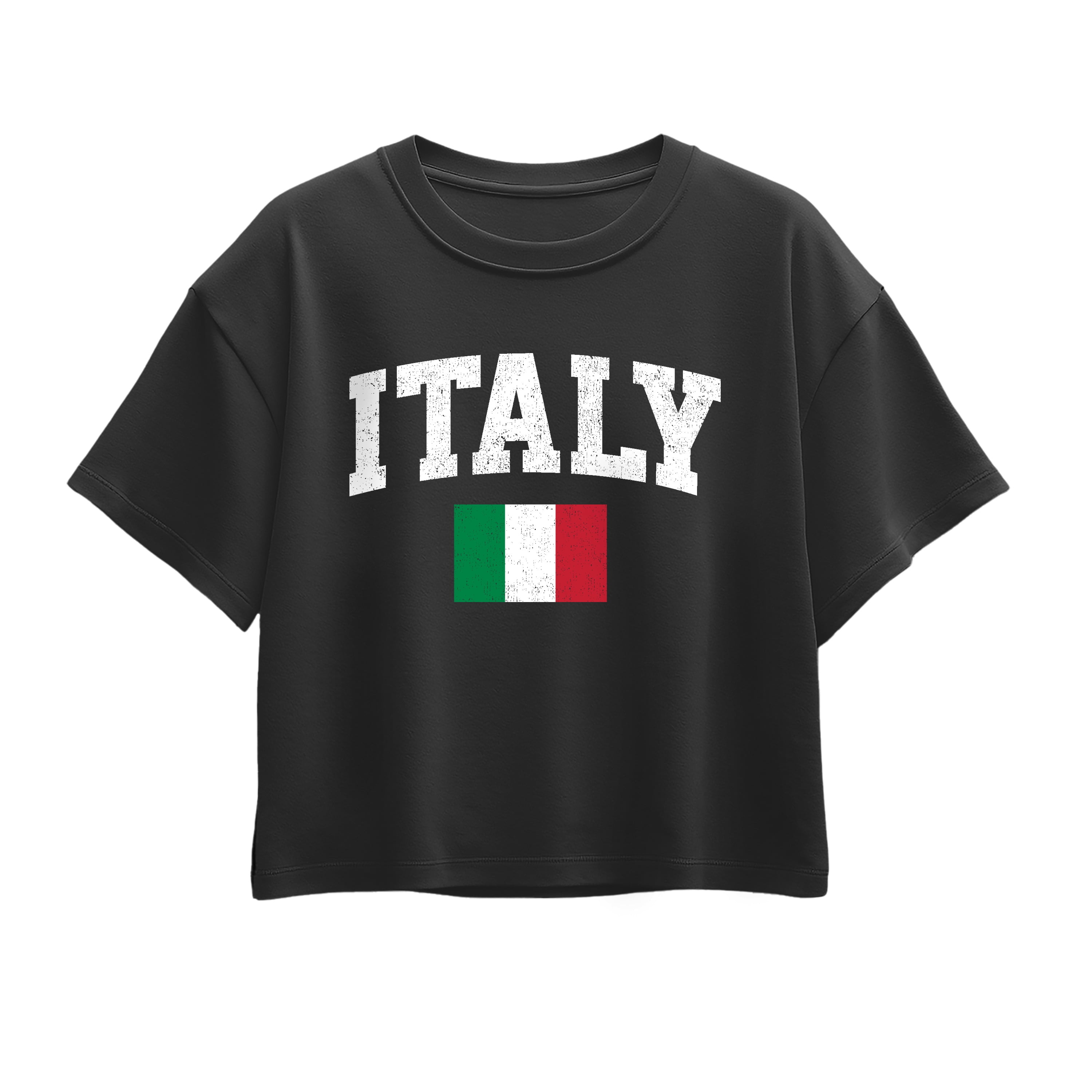 Instant Message - Italy Flag - Youth Girl Short Sleeve Boxy Tee ...