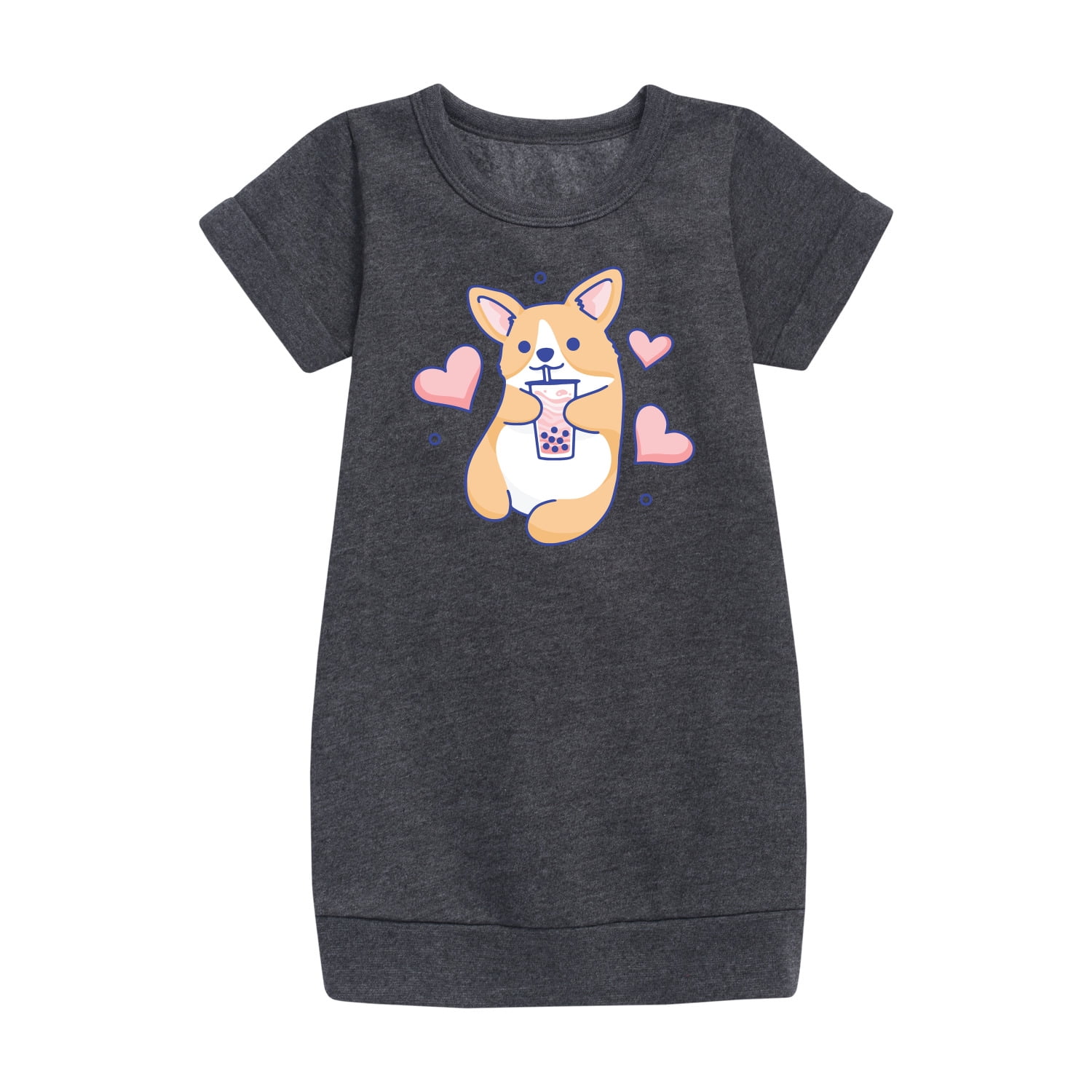 Instant Message - Kawaii - Corgis Love Boba Tea - Toddler & Youth Girls ...