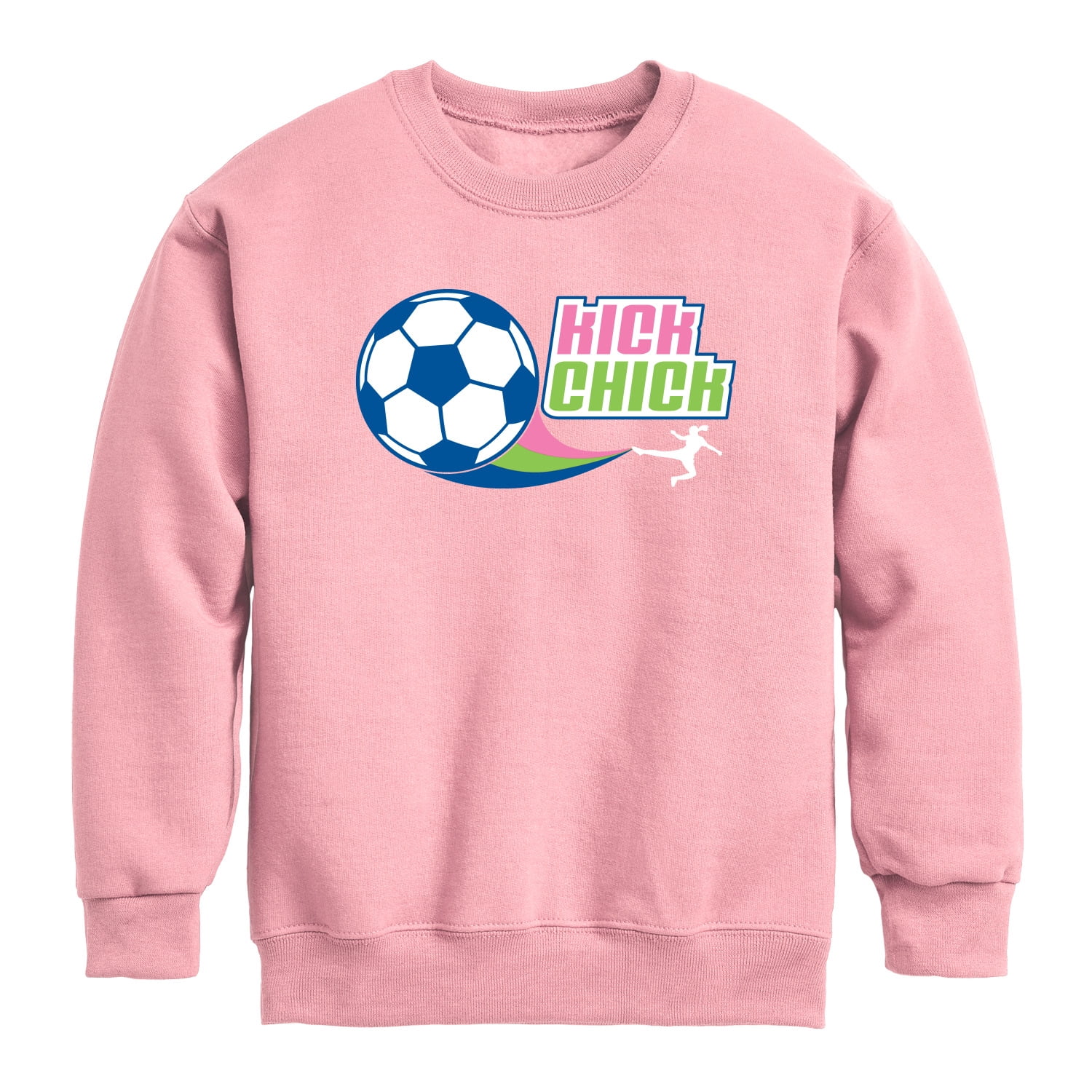 Instant Message - Kick Chick, Soccerball - Youth Boys Crew Fleece ...