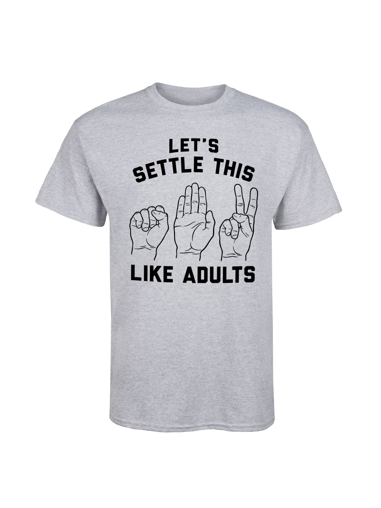 Instant Message - Let's Settle This Like Adults Rock Paper Scissors - Men's Short Sleeve Graphic ...