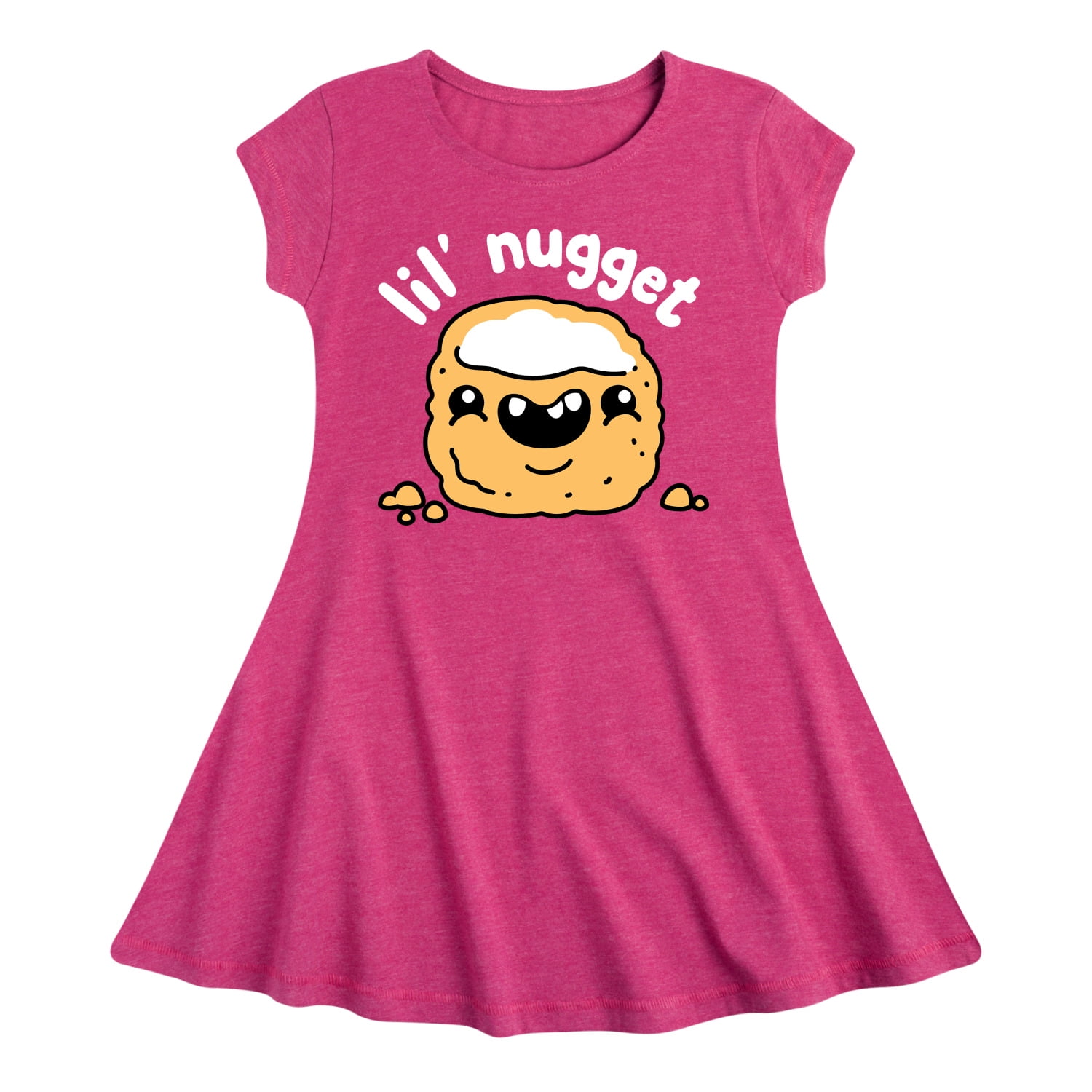 Instant Message - Lil Nugget - Girls Fit And Flare Cap Sleeve Dress ...