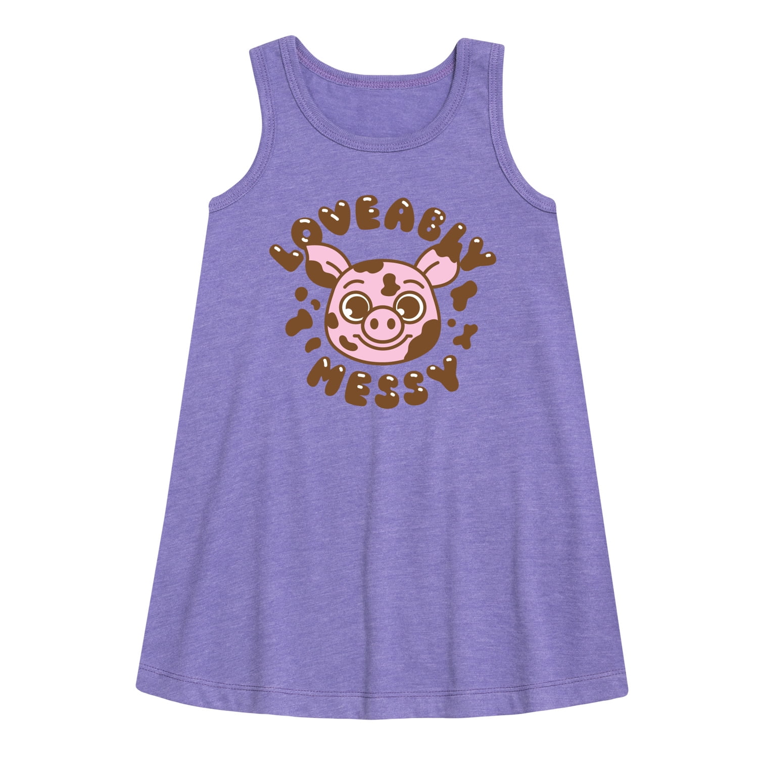 Instant Message - Loveably Messy Pig - Toddler & Youth Girls A-line ...