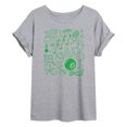 Instant Message - Lucky Cluster - Juniors Oversized Graphic T-Shirt ...