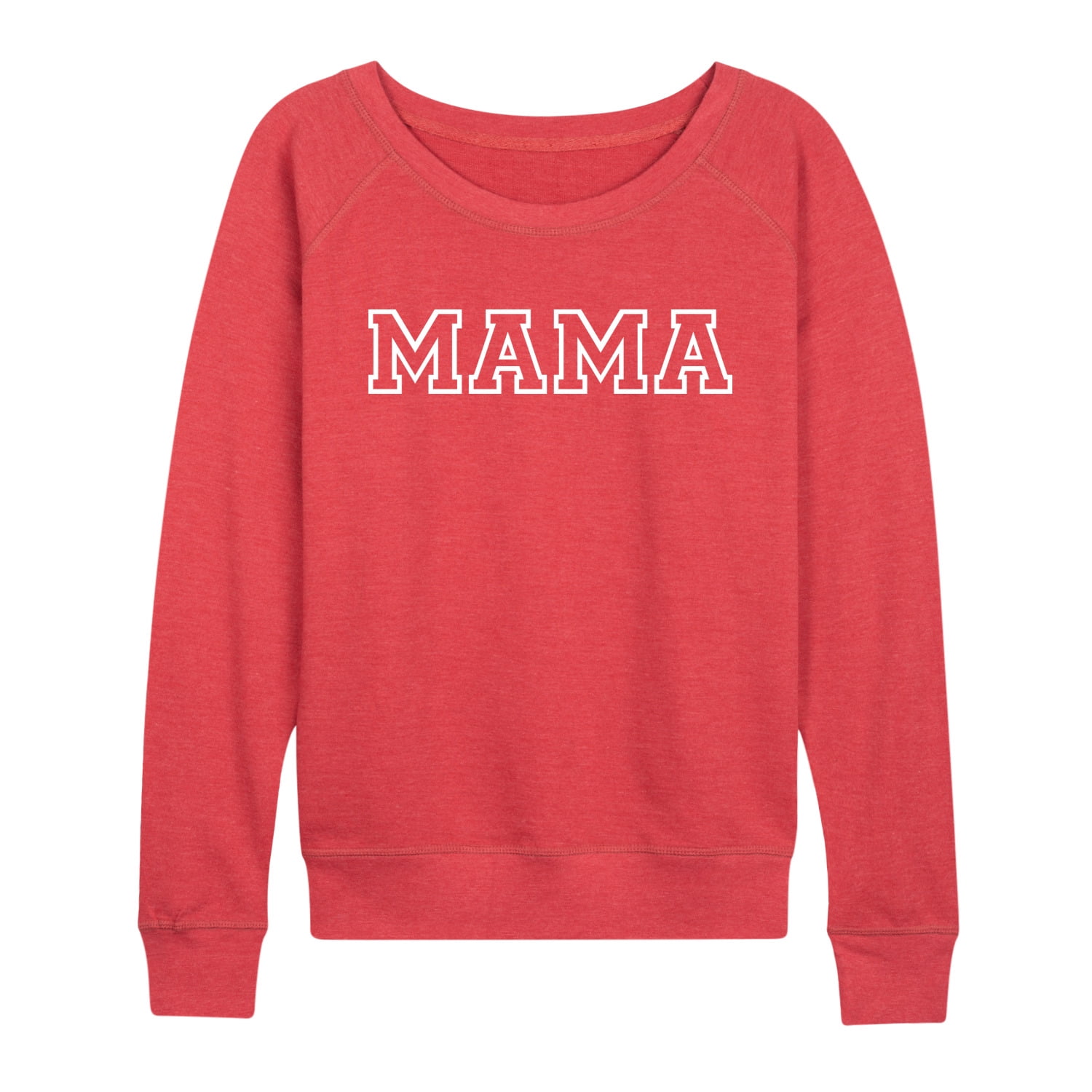 Instant Message - Mama Block Letters - Women's French Terry Long Sleeve ...