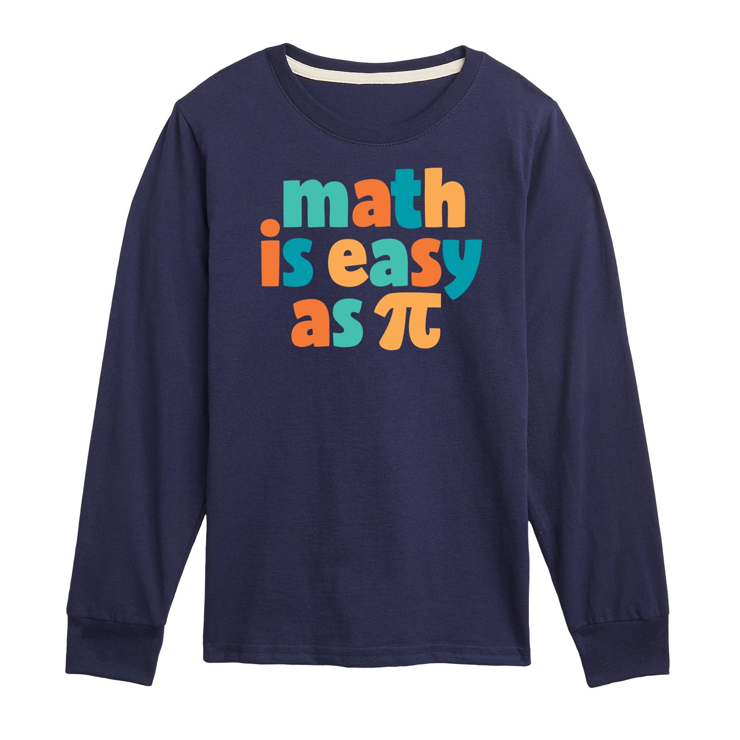 Instant Message - Math Is Easy As Pi - Toddler And Youth Long Sleeve ...