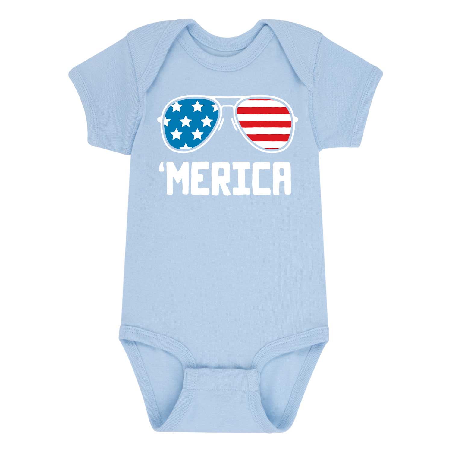 Instant Message - Merica Aviator Glasses - Infant Baby One Piece ...