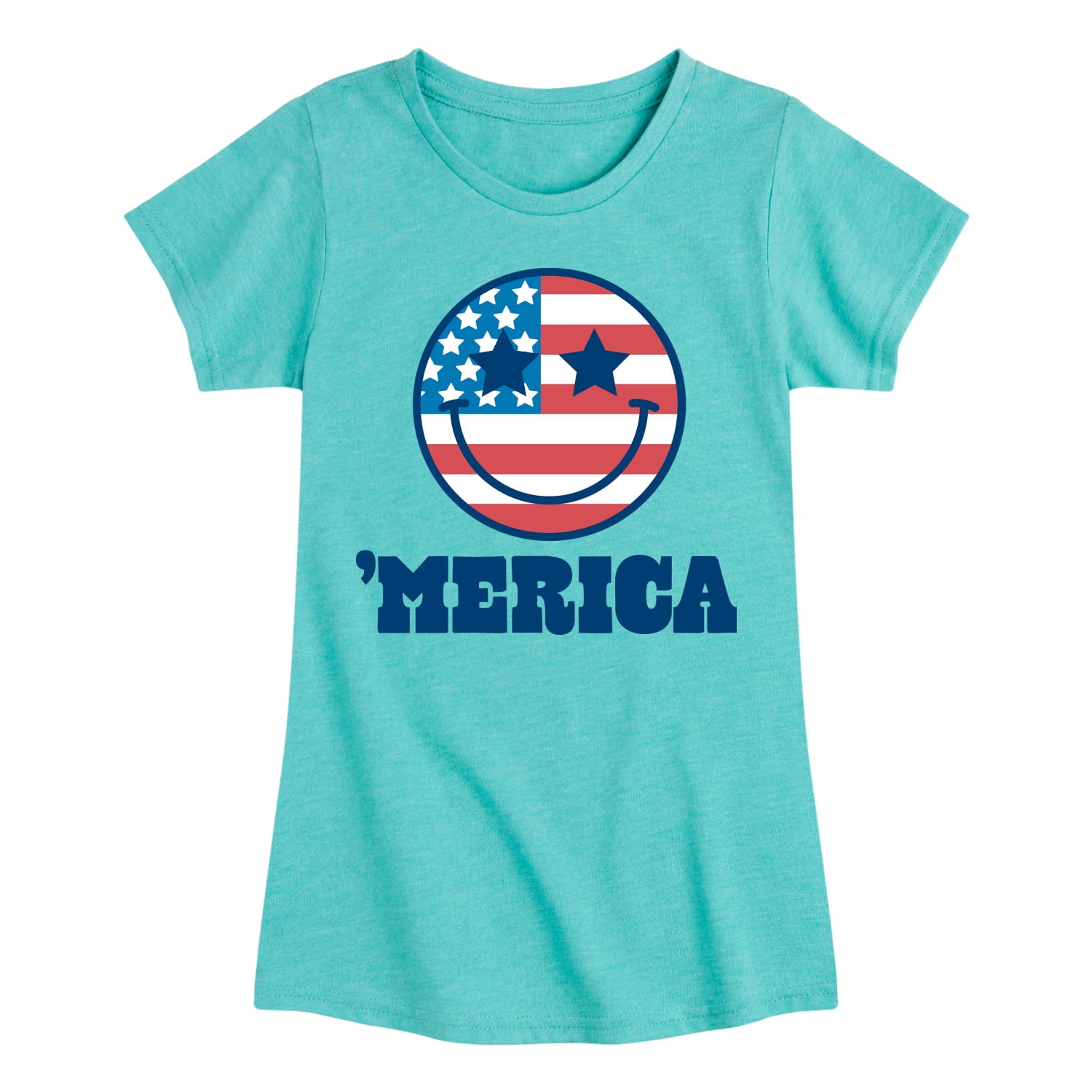 Instant Message - Merica Smile Face - Toddler & Youth Girls Short ...
