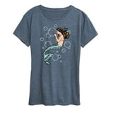 Instant Message - Mermaid Holding Bubbles - Women's Short Sleeve ...