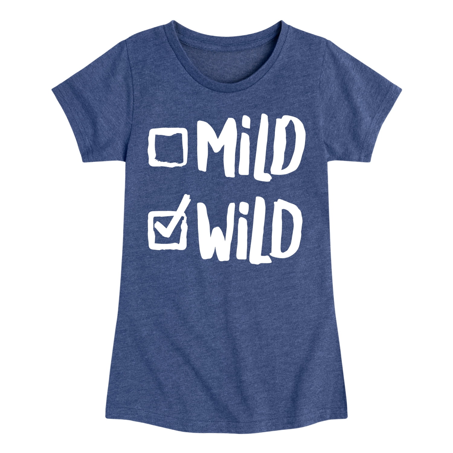 Instant Message - Mild Wild 2 - Girls Fitted Short Sleeve Tee - Walmart.com