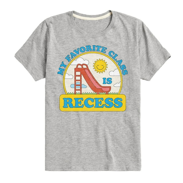 Instant Message - My Favorite Class Is Recess - Toddler & Youth Short Sleeve Graphic T-Shirt ...