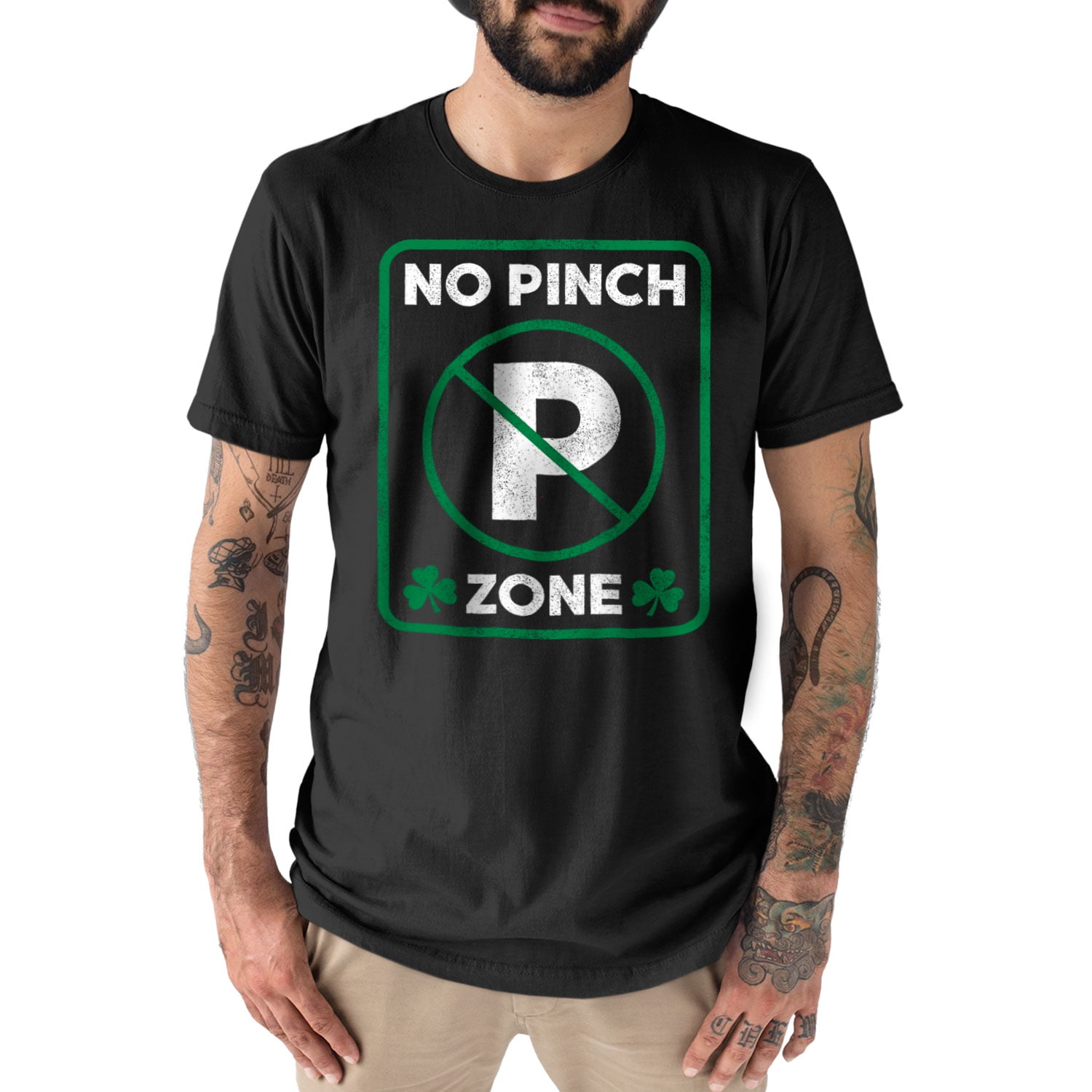 Instant Message - No Pinch Zone Sign - St. Patrick's Day - Men's Short ...