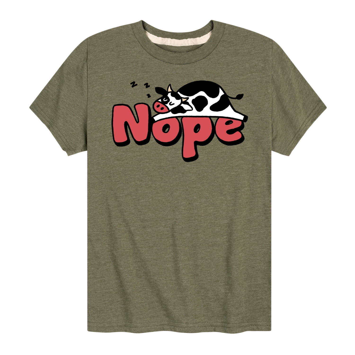 Instant Message - Nope Sleeping Cow - Toddler & Youth Short Sleeve ...