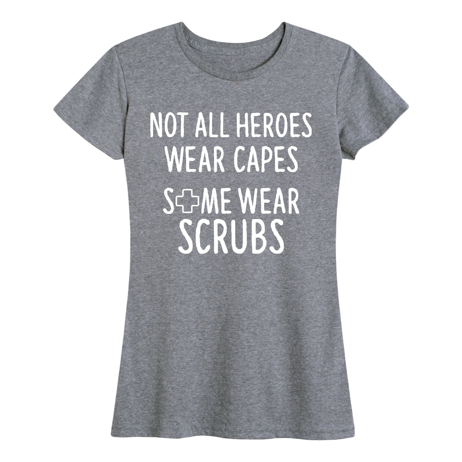 Instant Message - Not All Heroes Scrubs - Women's Short Sleeve Graphic ...